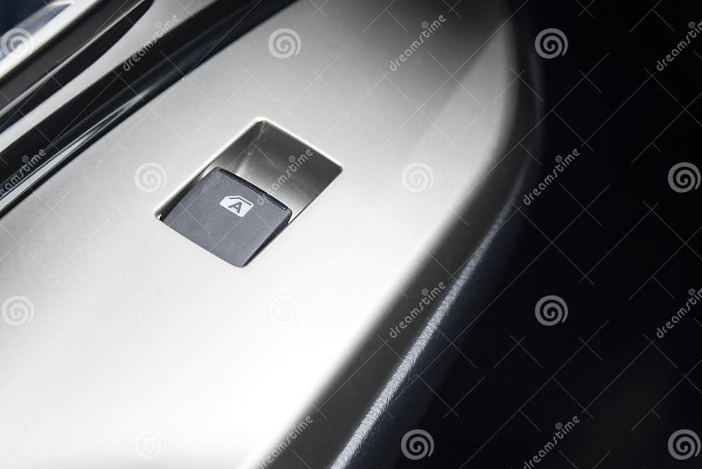 The Automatic Car Window Button. Stock Image - Image of inside, luxury ...