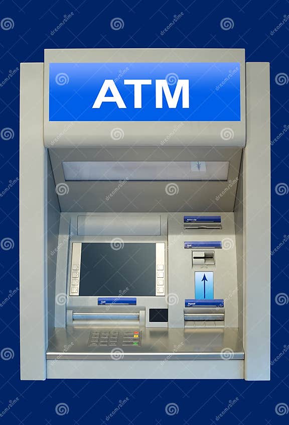 Automatic cash terminal stock image. Image of monitor - 15279611