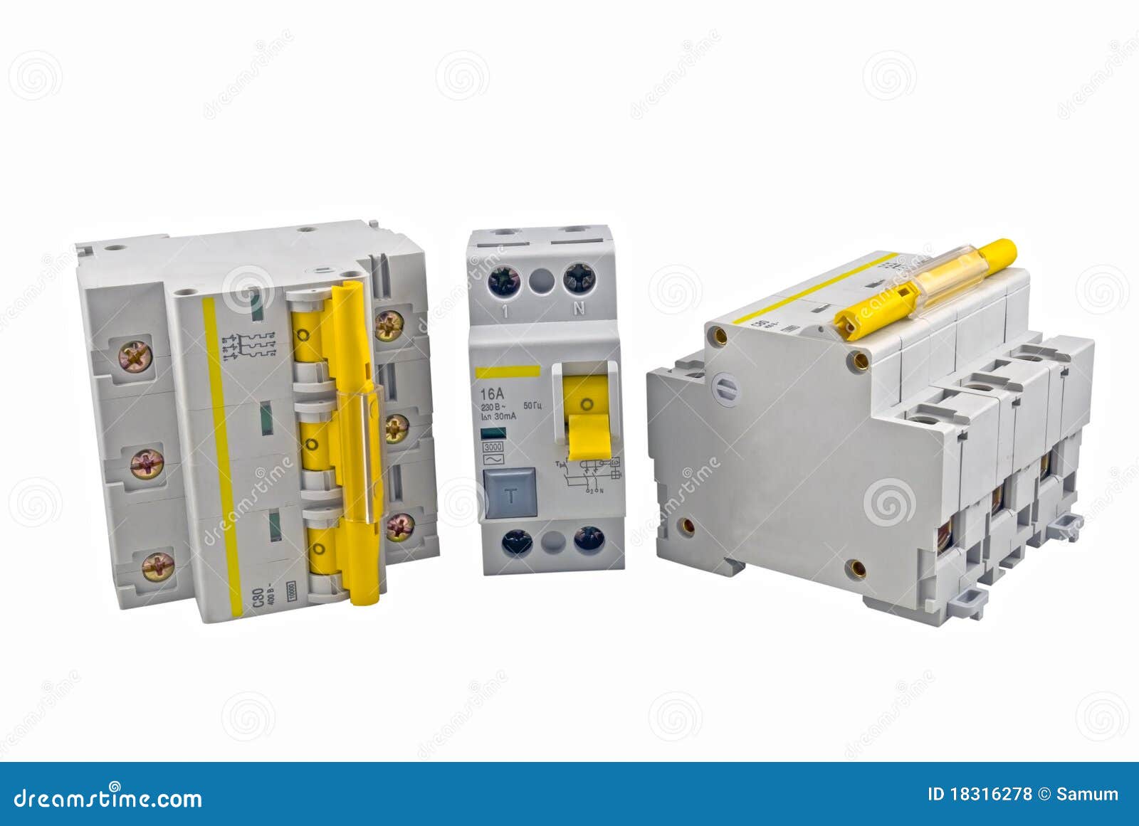 Automatic Circuit Breaker And Voltage Limiter Installed In The Mounting ... Automatic Circuit Breaker And Voltage Limiter Installed In The Mounting ...