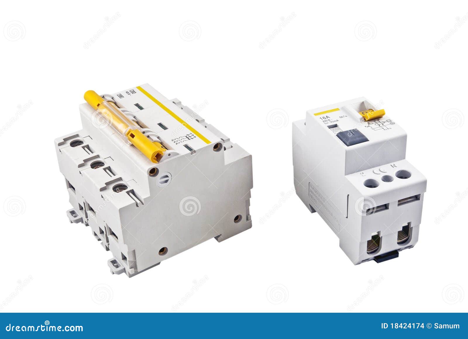 Automatic circuit breaker stock photo. Image of automation - 18424174
