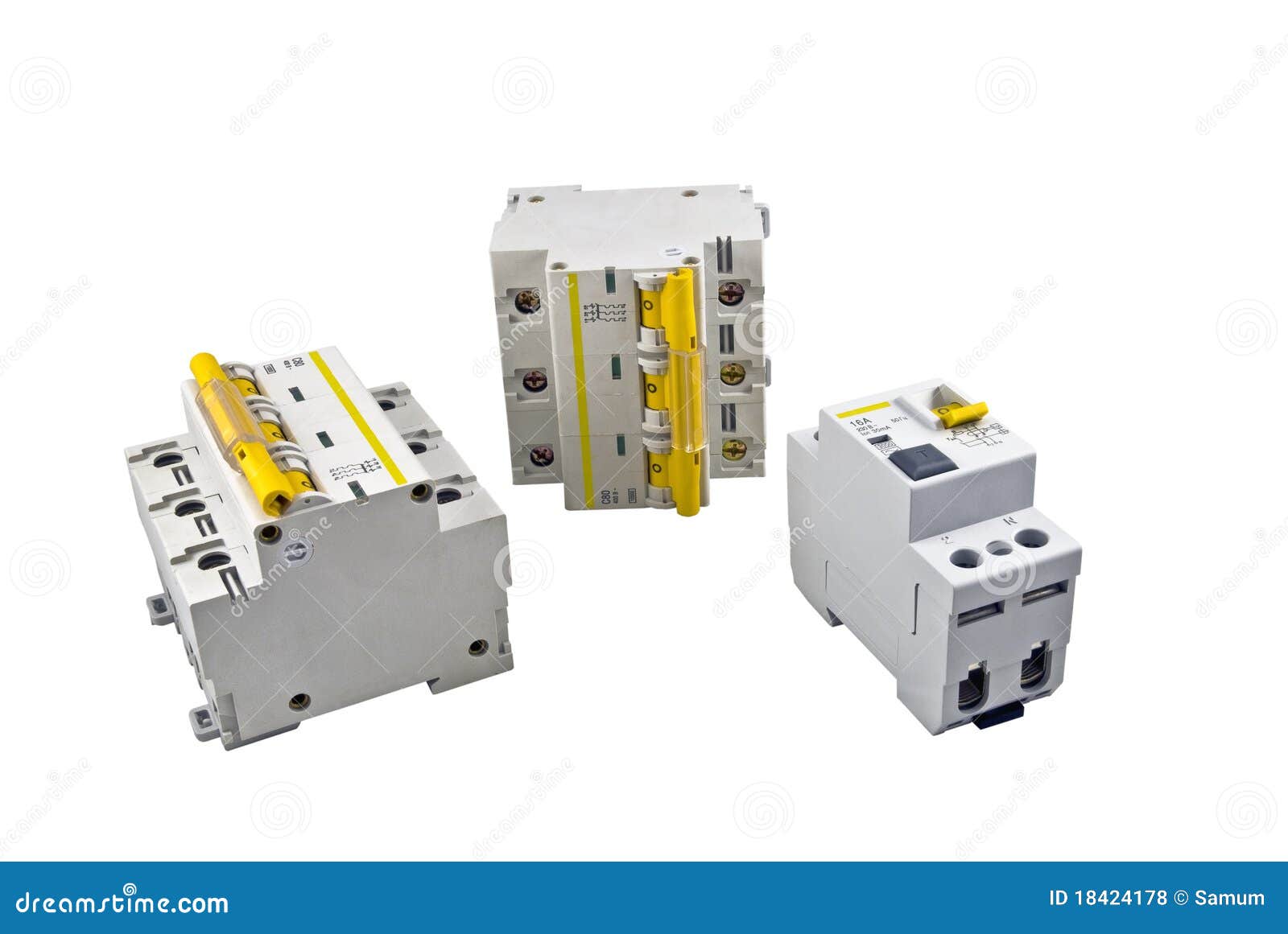 Automatic circuit breaker stock photo. Image of ampere - 18424178