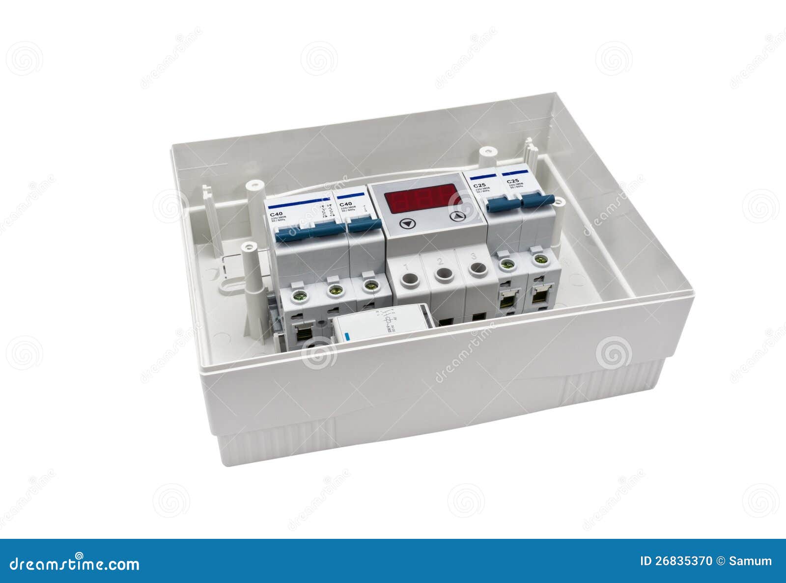 Automatic circuit breaker stock photo. Image of power - 26835370