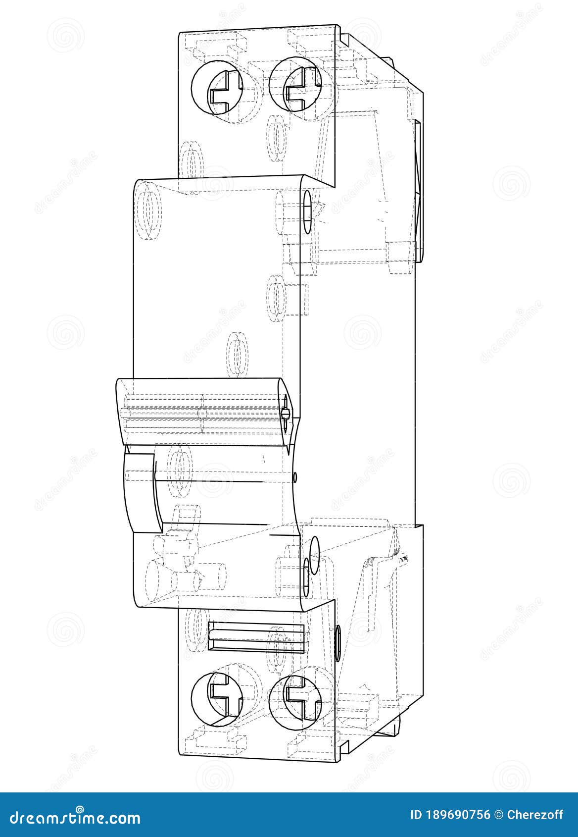 Automatic Circuit Breaker Concept Stock Illustration - Illustration of ...