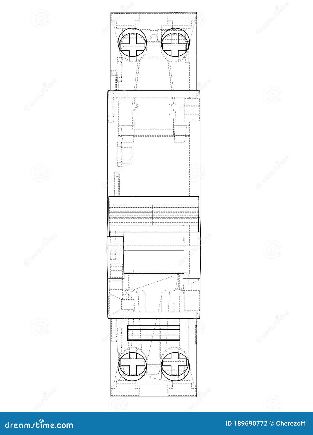 Automatic Circuit Breaker Concept Stock Illustration - Illustration of ...