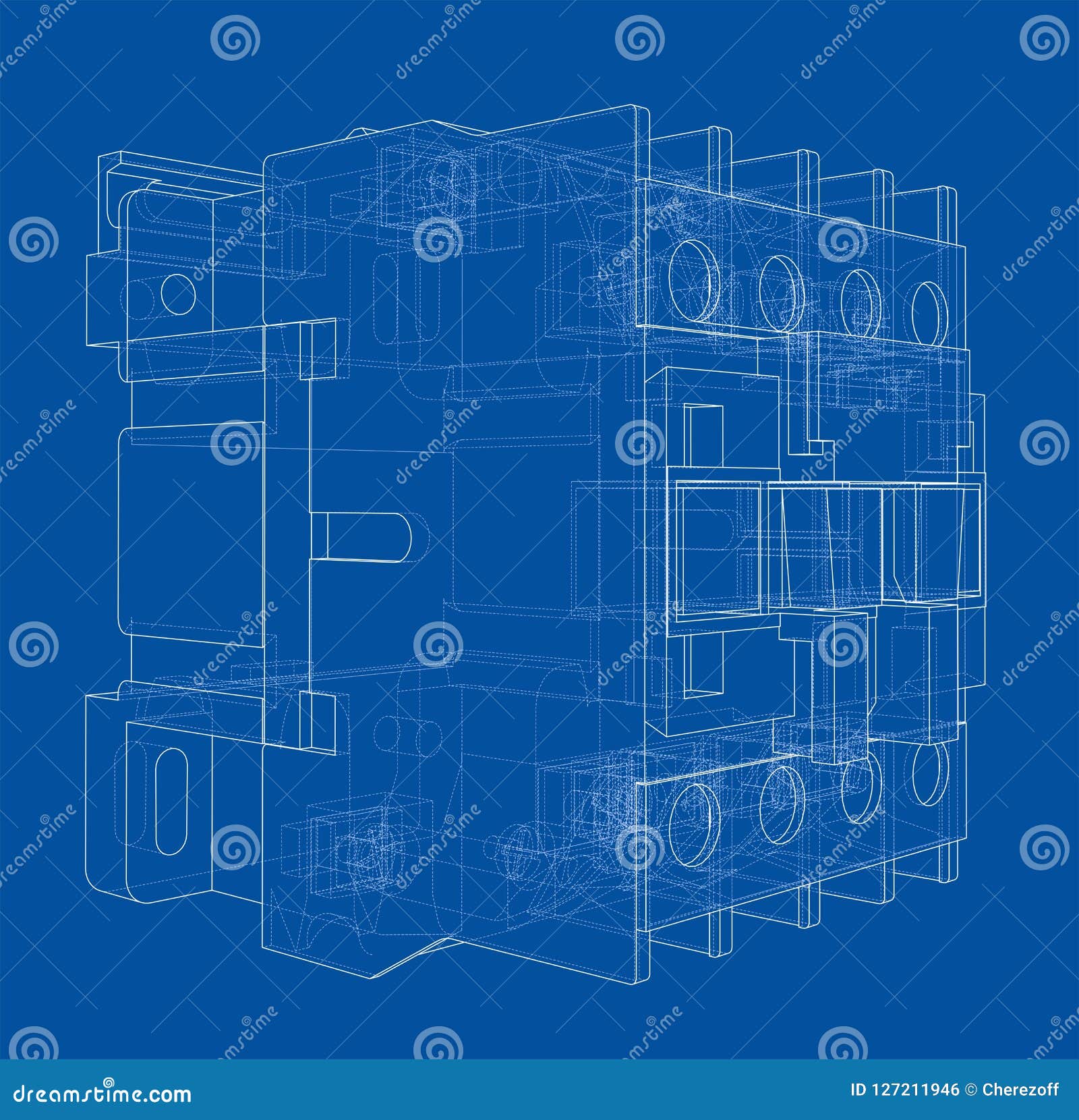 Automatic Circuit Breaker Concept Stock Vector - Illustration of device ...