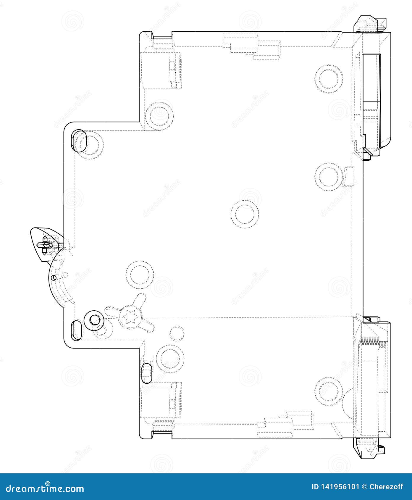 Automatic Circuit Breaker Concept. Vector Stock Vector - Illustration ...