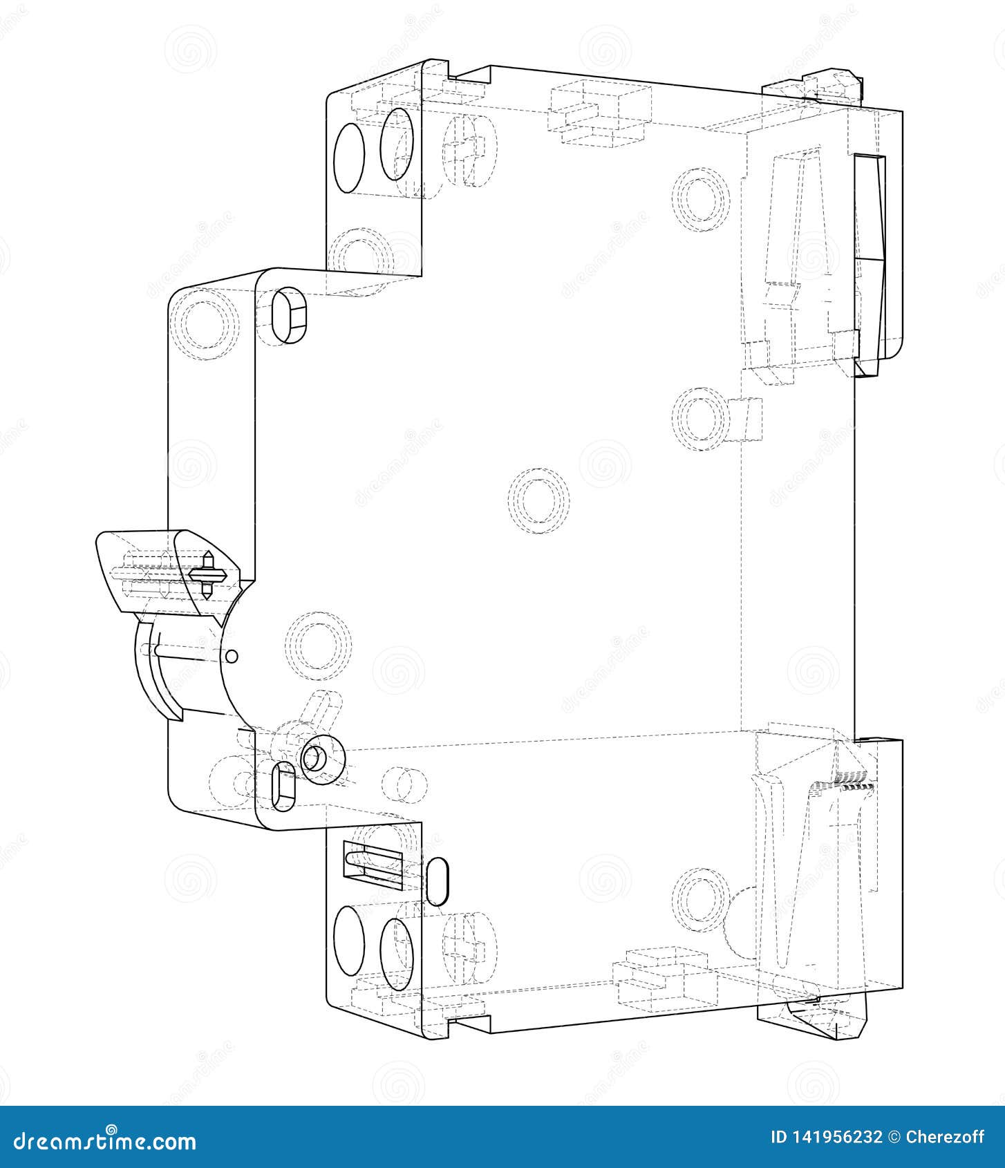 Automatic Circuit Breaker Concept. Vector Stock Vector - Illustration ...