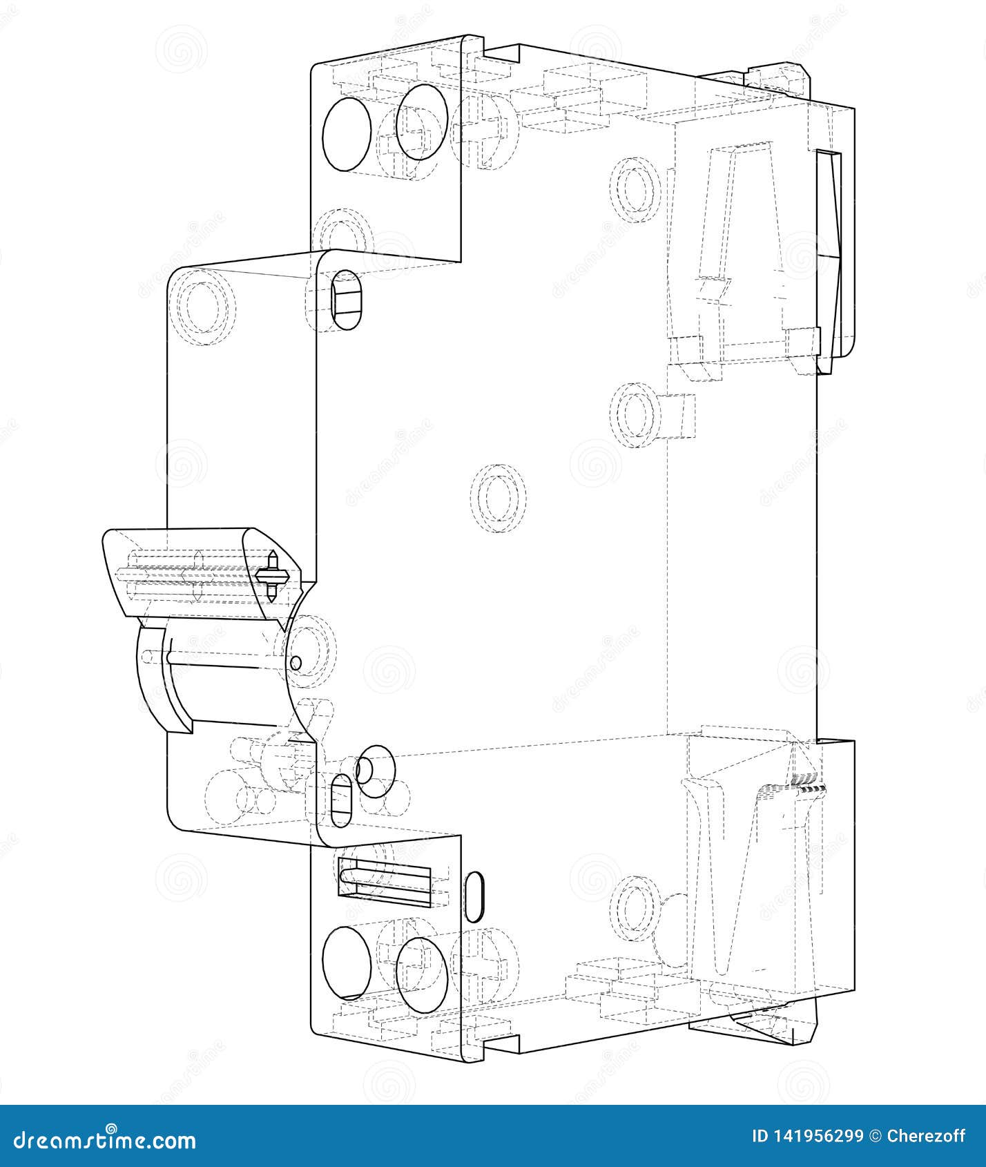 Automatic Circuit Breaker Concept. Vector Stock Vector - Illustration ...