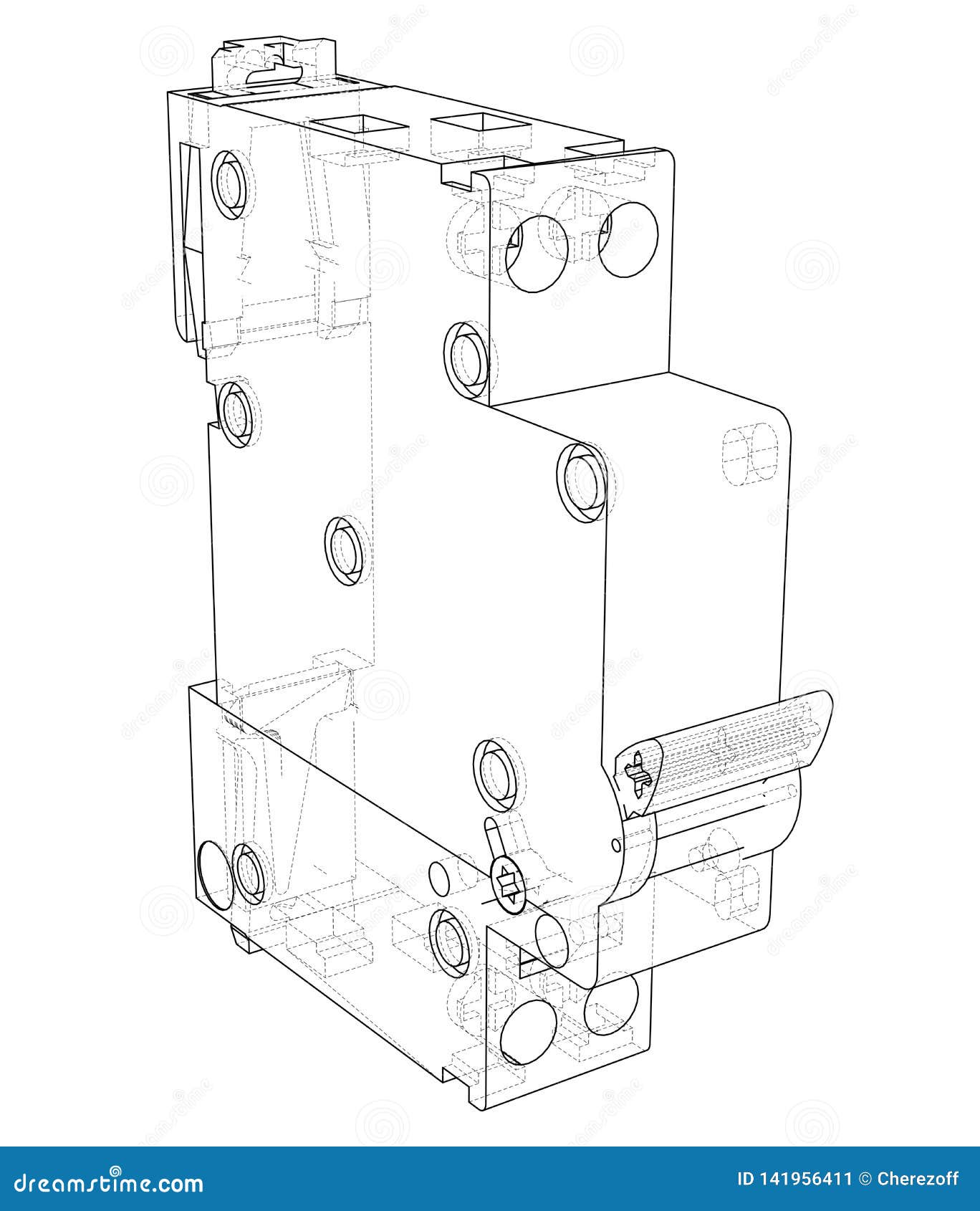 Automatic Circuit Breaker Concept. Vector Stock Vector - Illustration ...
