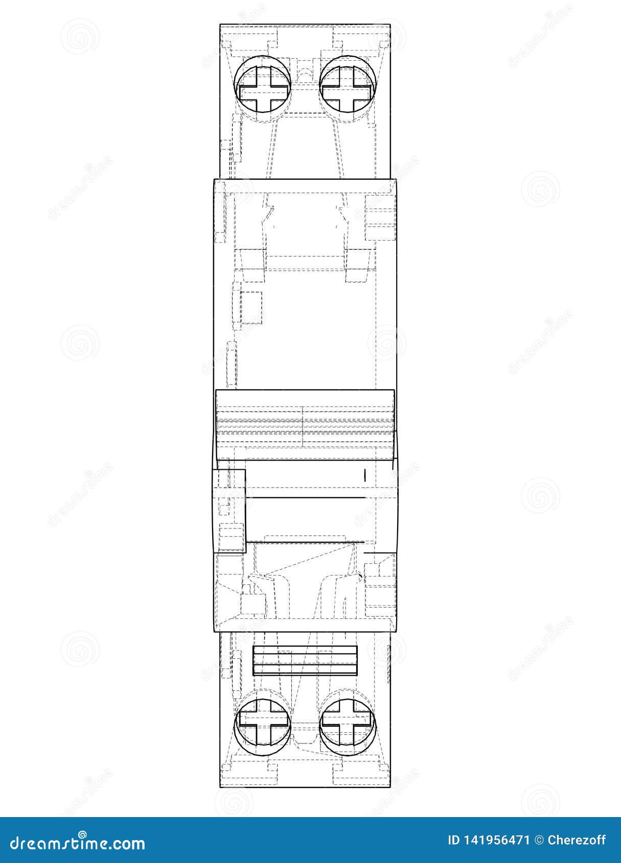 Automatic Circuit Breaker Concept. Vector Stock Vector - Illustration ...