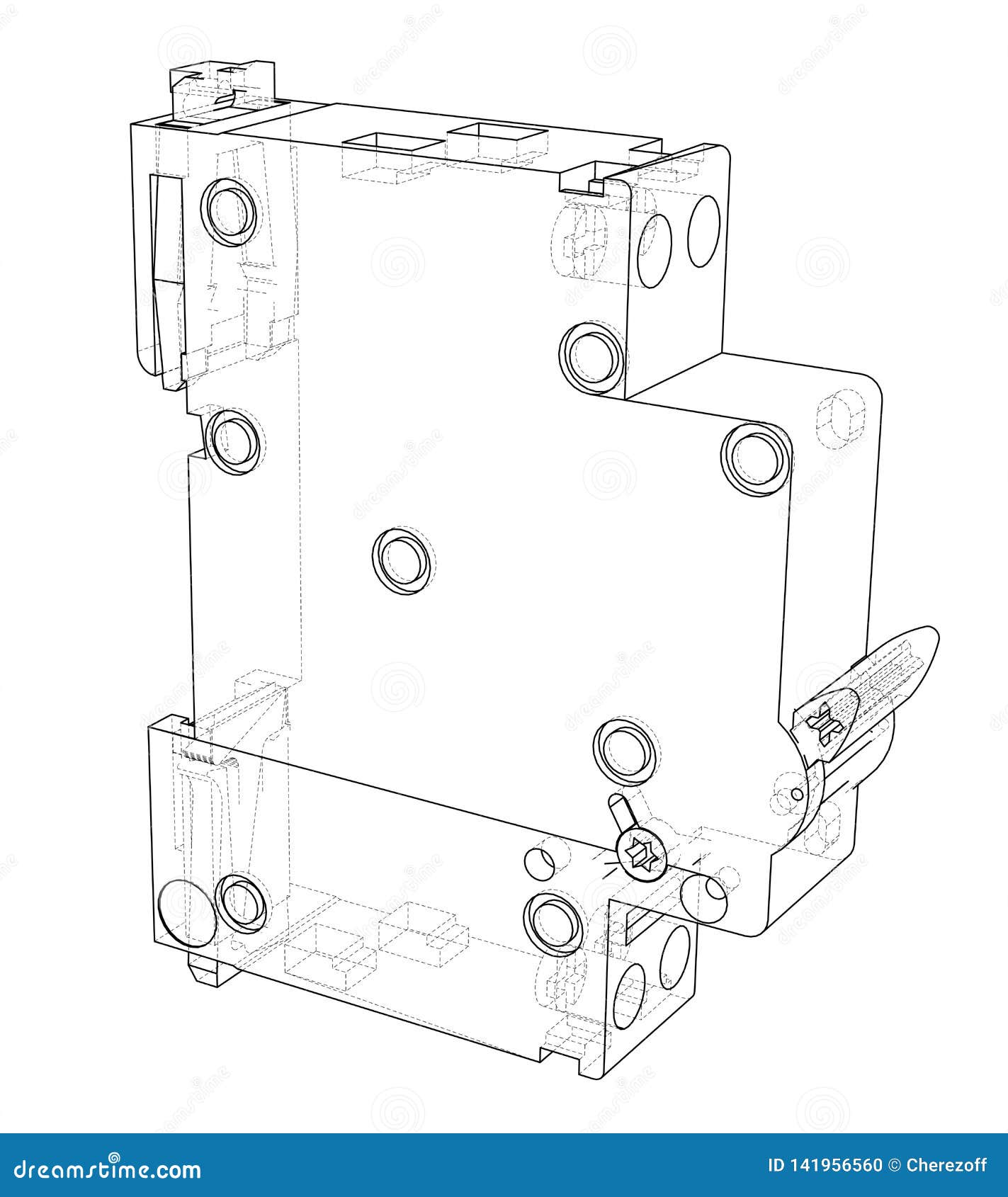 Automatic Circuit Breaker Concept. Vector Stock Vector - Illustration ...