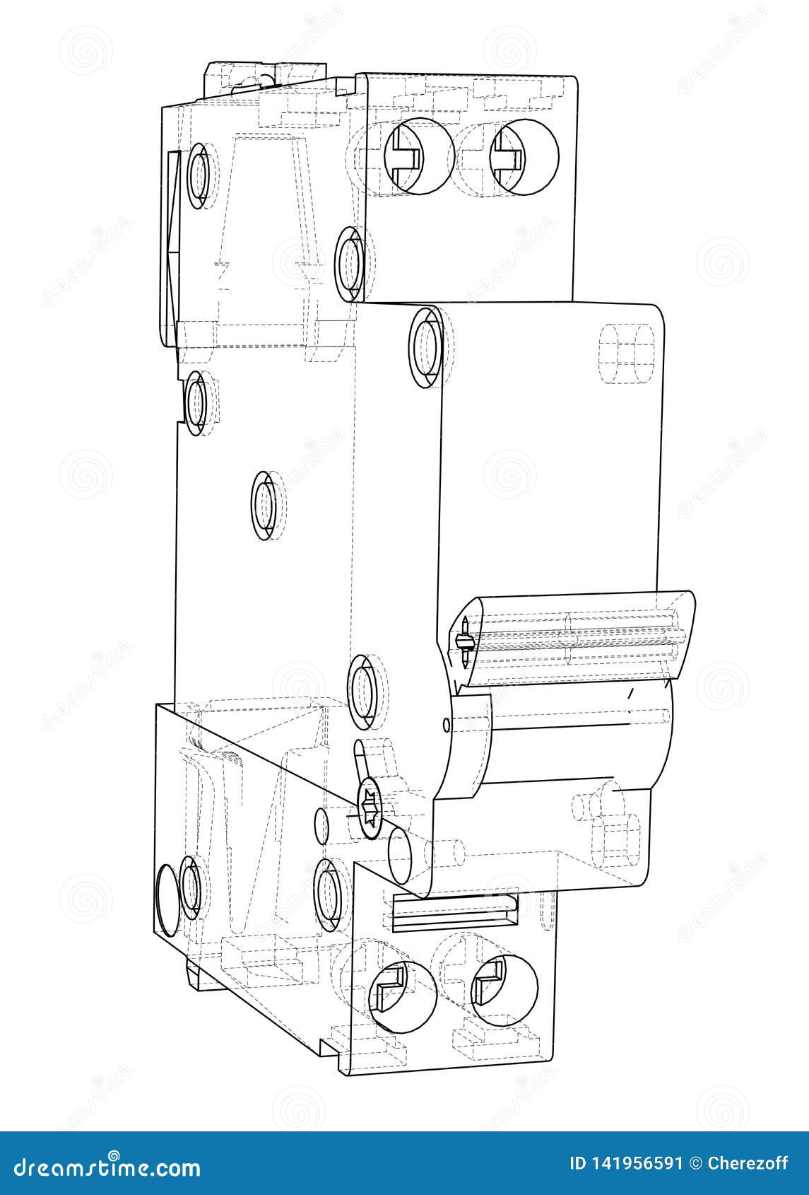 Automatic Circuit Breaker Concept. Vector Stock Vector - Illustration ...