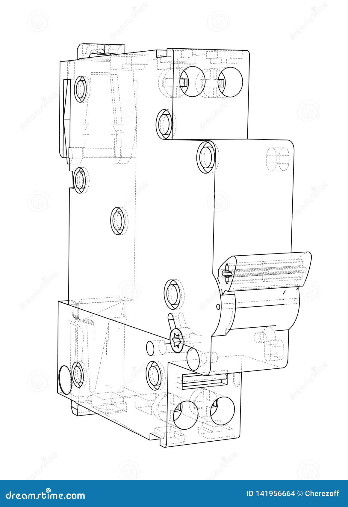 Automatic Circuit Breaker Concept. Vector Stock Vector - Illustration ...