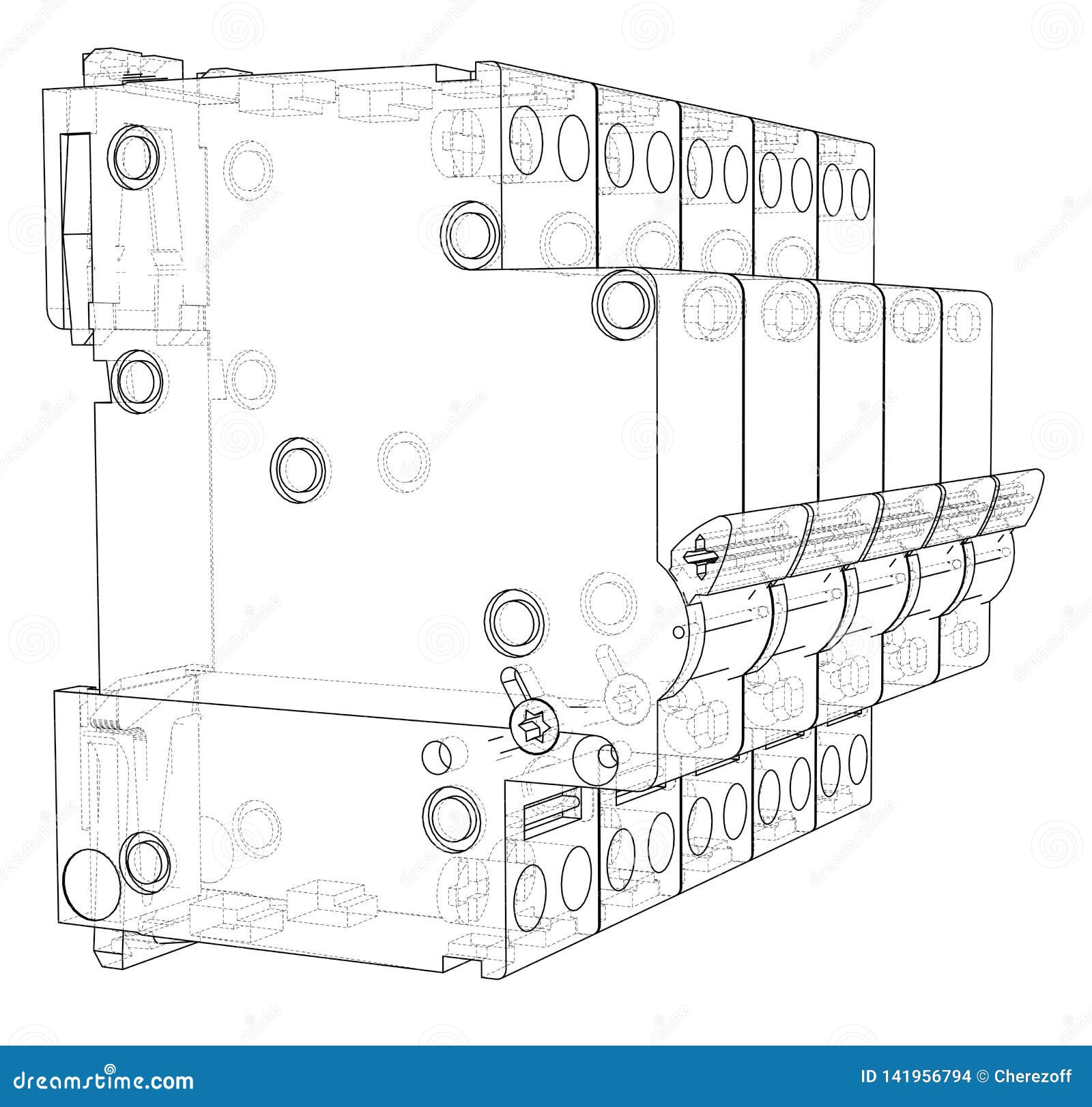 Automatic Circuit Breaker Concept. Vector Stock Vector - Illustration ...