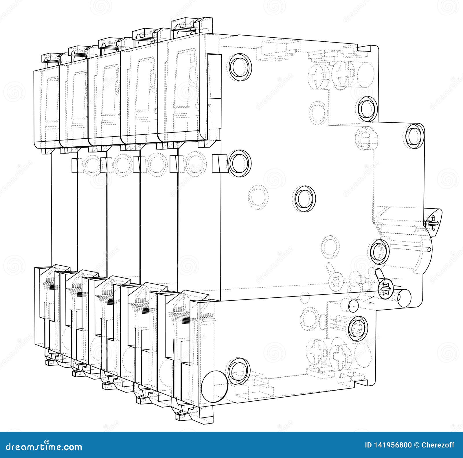 Automatic Circuit Breaker Concept. Vector Stock Vector - Illustration ...