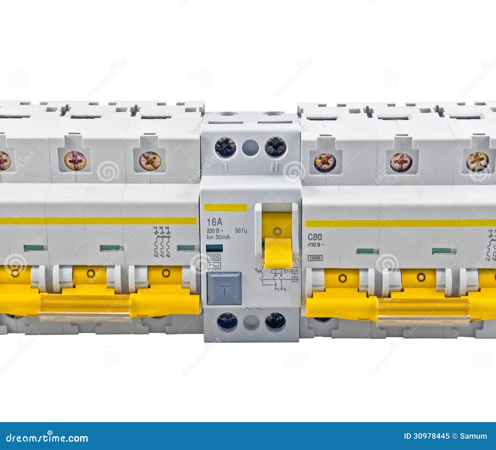 Automatic Circuit Breaker And Voltage Limiter Installed In The Mounting ... Automatic Circuit Breaker And Voltage Limiter Installed In The Mounting ...