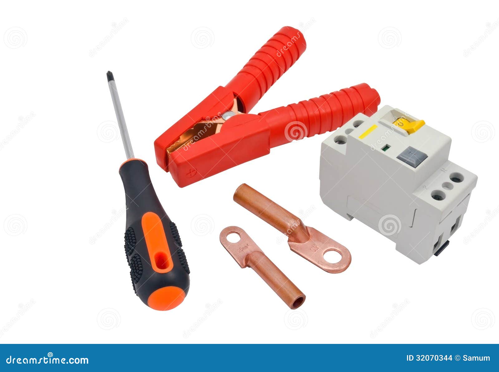 Automatic circuit breaker stock photo. Image of distribution - 32070344