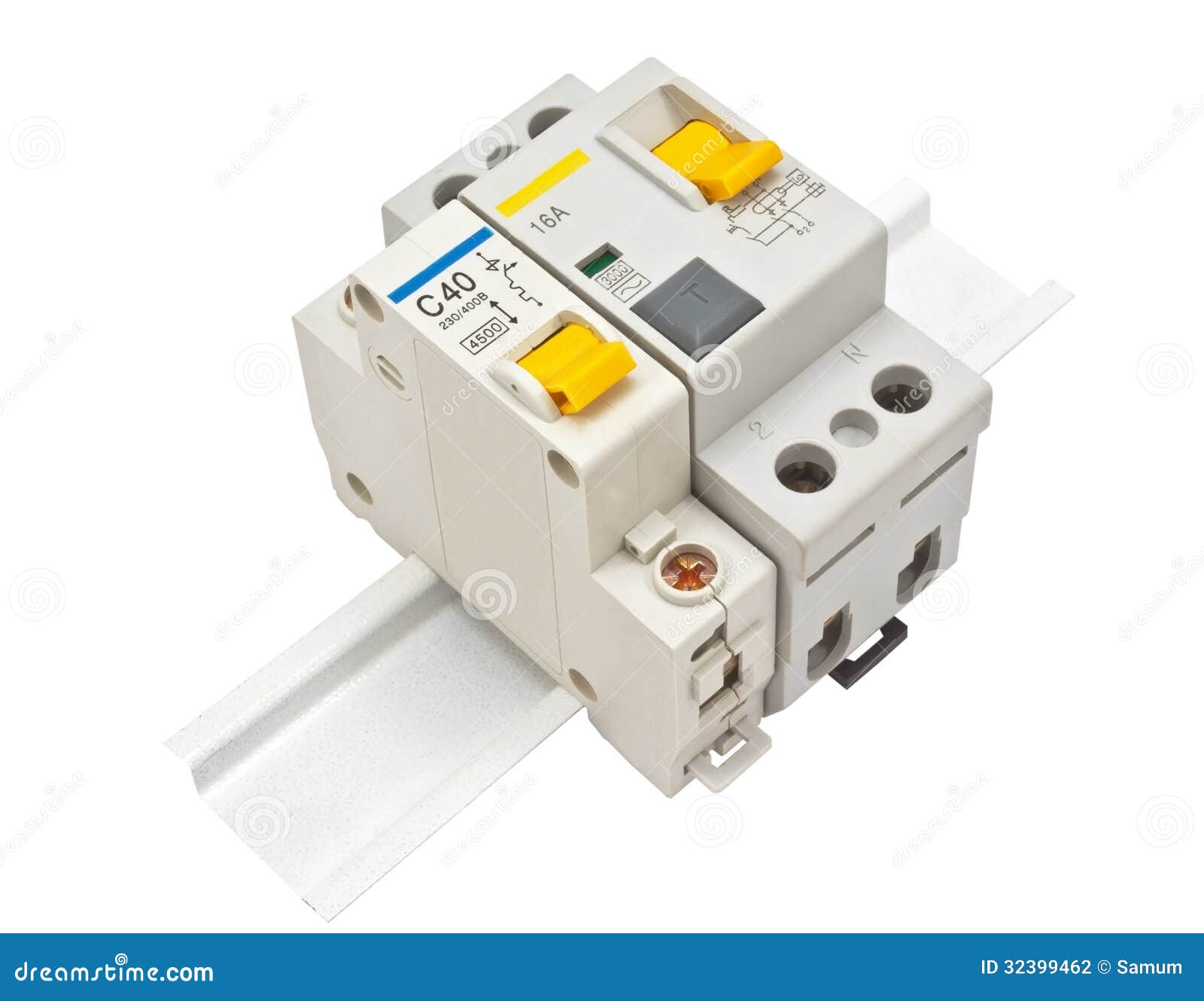 Automatic Circuit Breaker And Voltage Limiter Installed In The Mounting ... Automatic Circuit Breaker And Voltage Limiter Installed In The Mounting ...