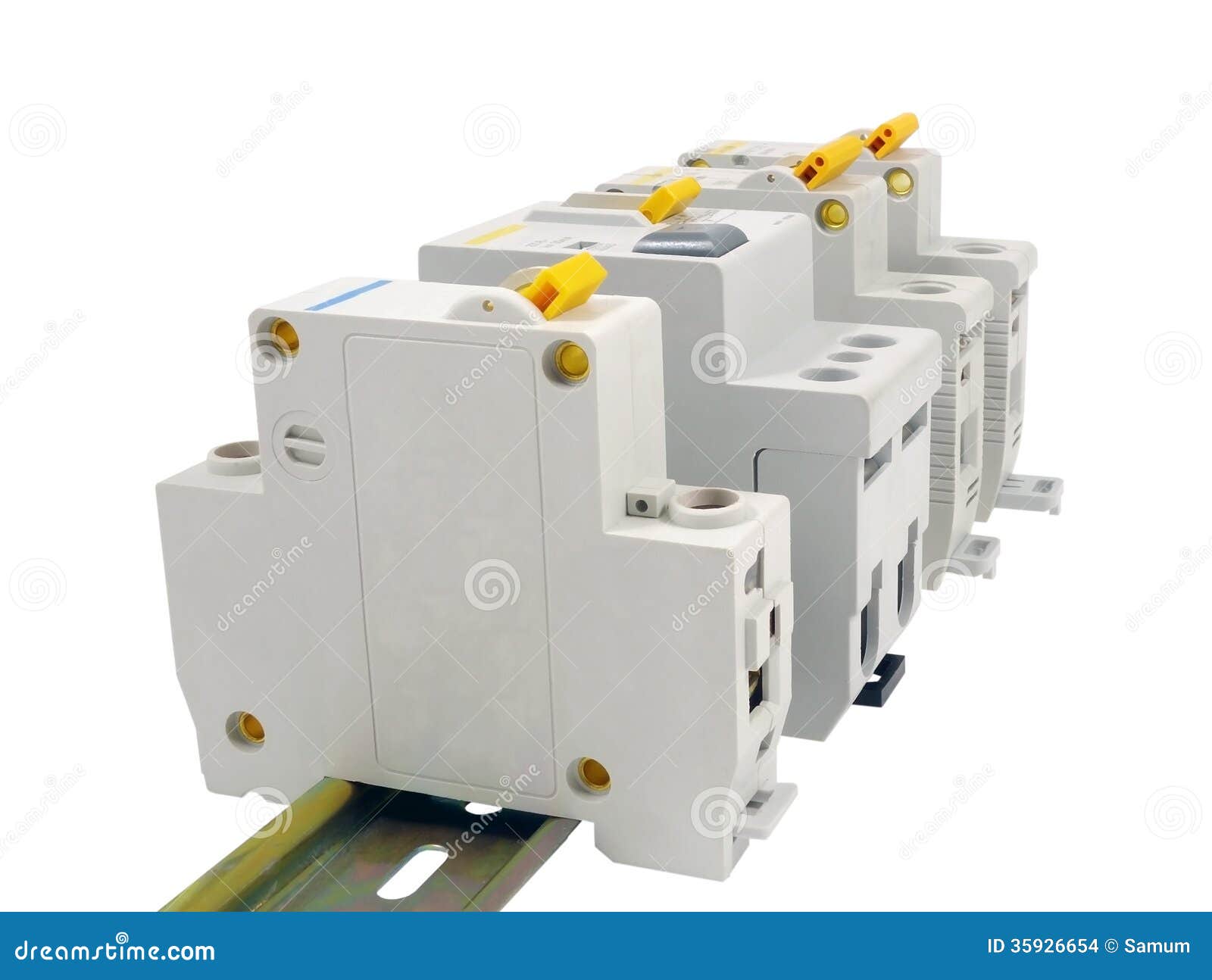 Automatic circuit breaker stock photo. Image of electric - 35926654