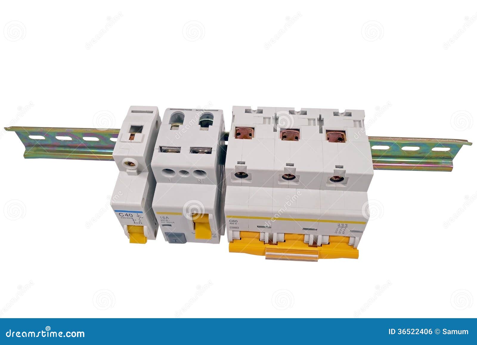 Automatic circuit breaker stock photo. Image of connect - 36522406