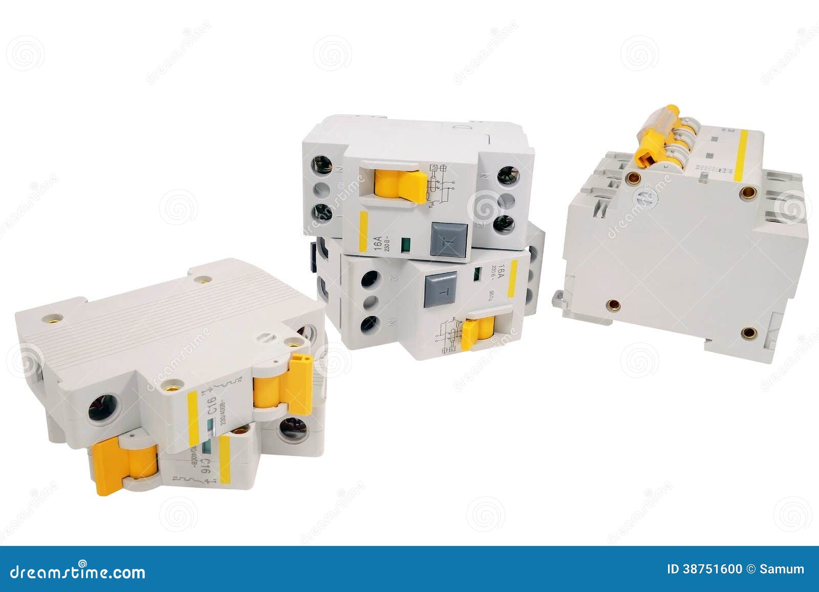 Automatic circuit breaker stock photo. Image of equipment - 38751600