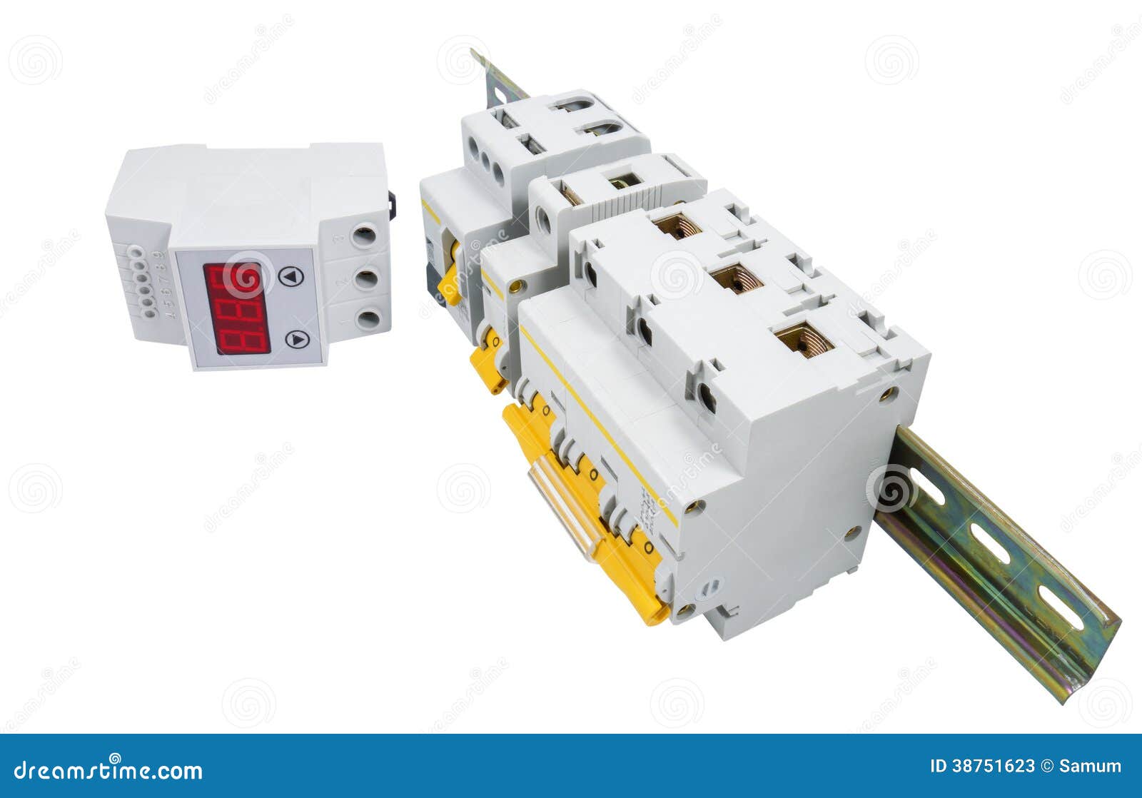 Automatic circuit breaker stock image. Image of voltage - 38751623