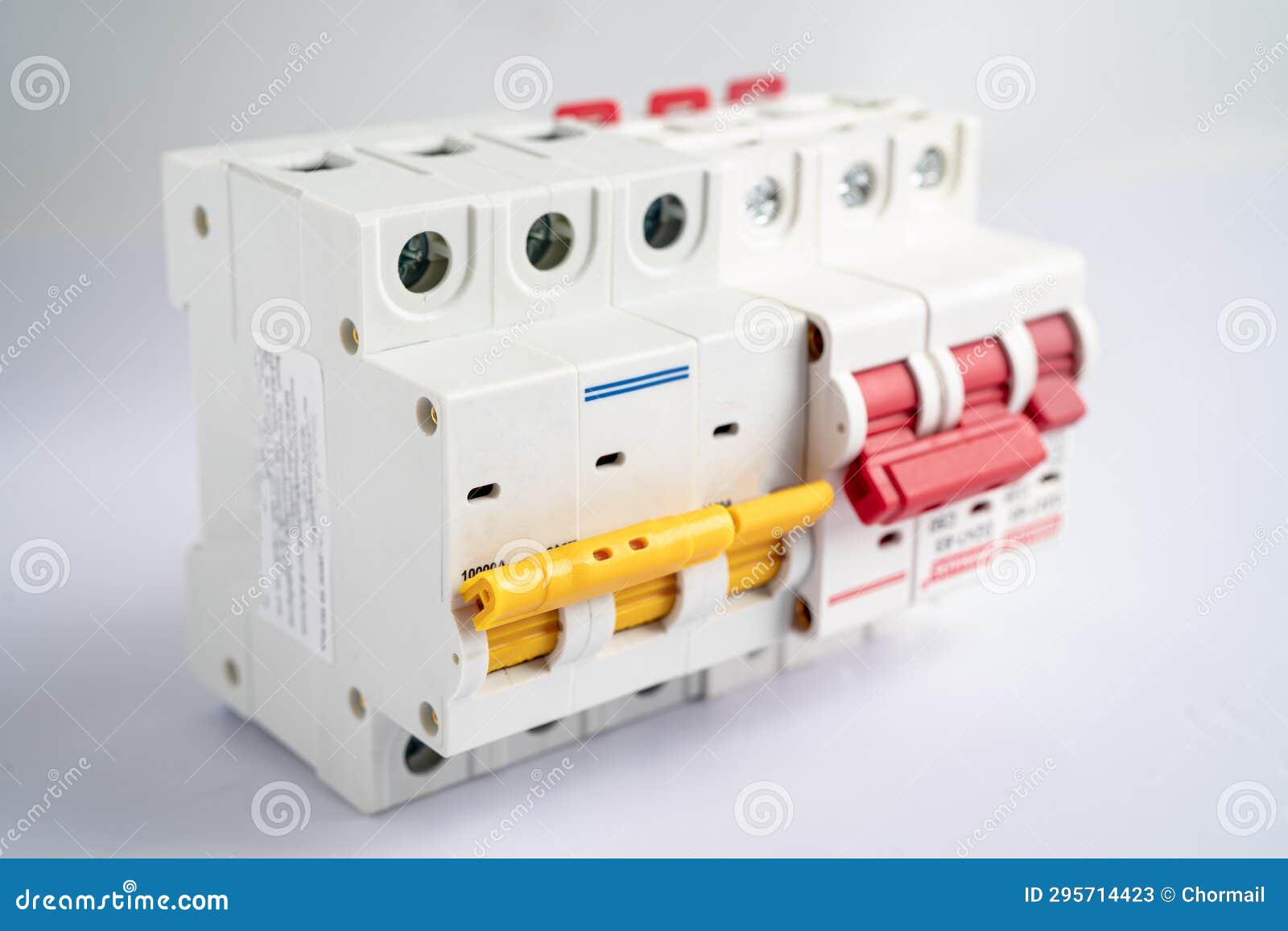 Automatic Circuit Breaker on White Background, Control and Protect ...