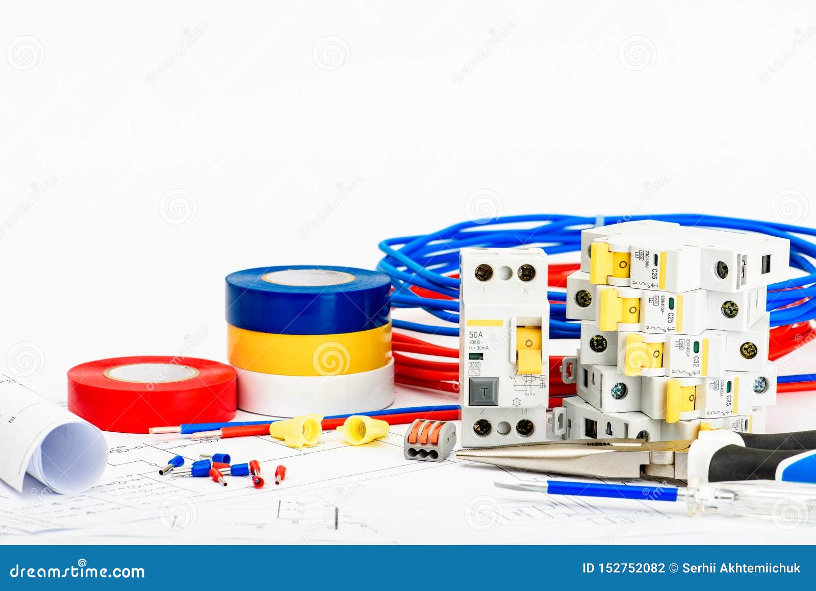 Automatic Circuit Breakers, Copper Single Core Cable. Accessories for ...