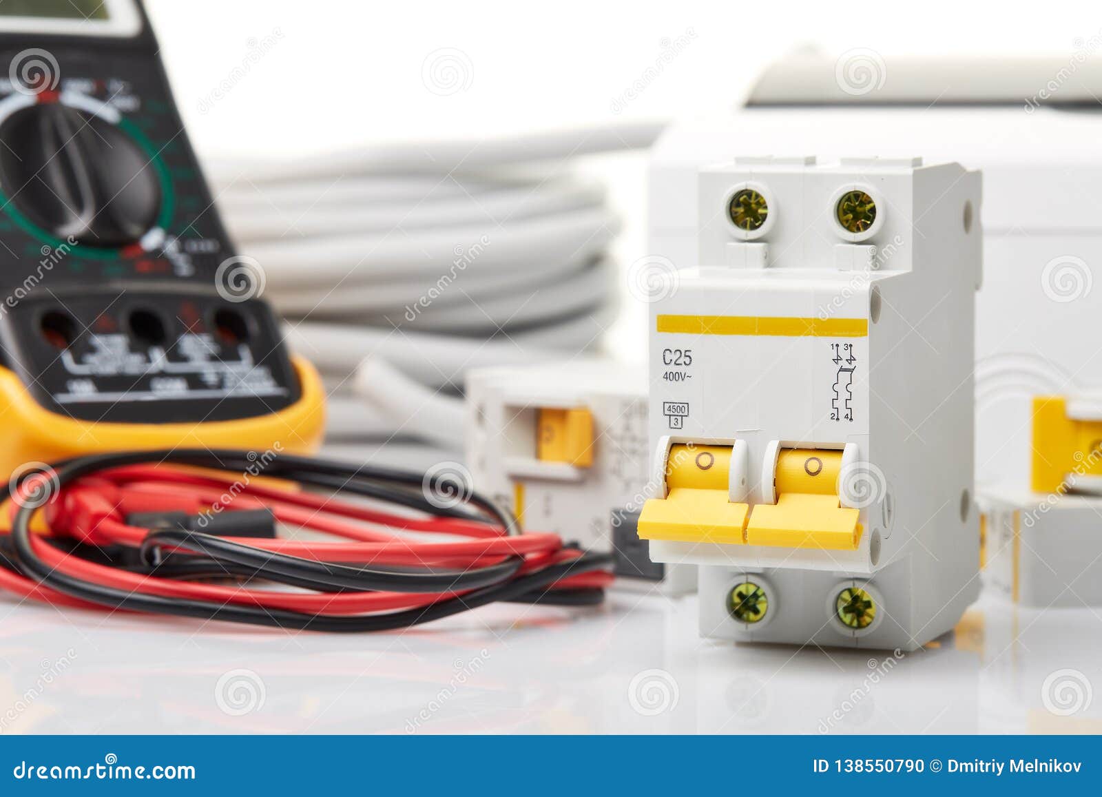 Automatic Circuit Breakers. Electrical Equipment Stock Photo - Image of ...