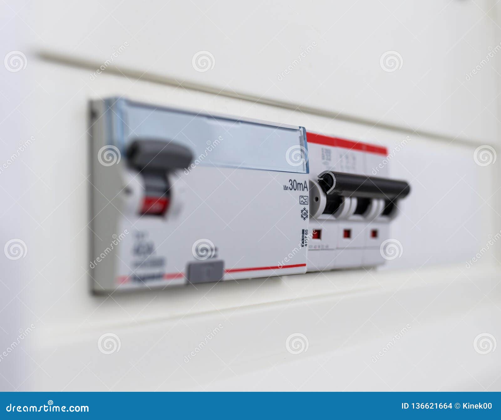 Fuse Control Panel Box With A Three Rows Of Dedicated Fuses Stock Image ...