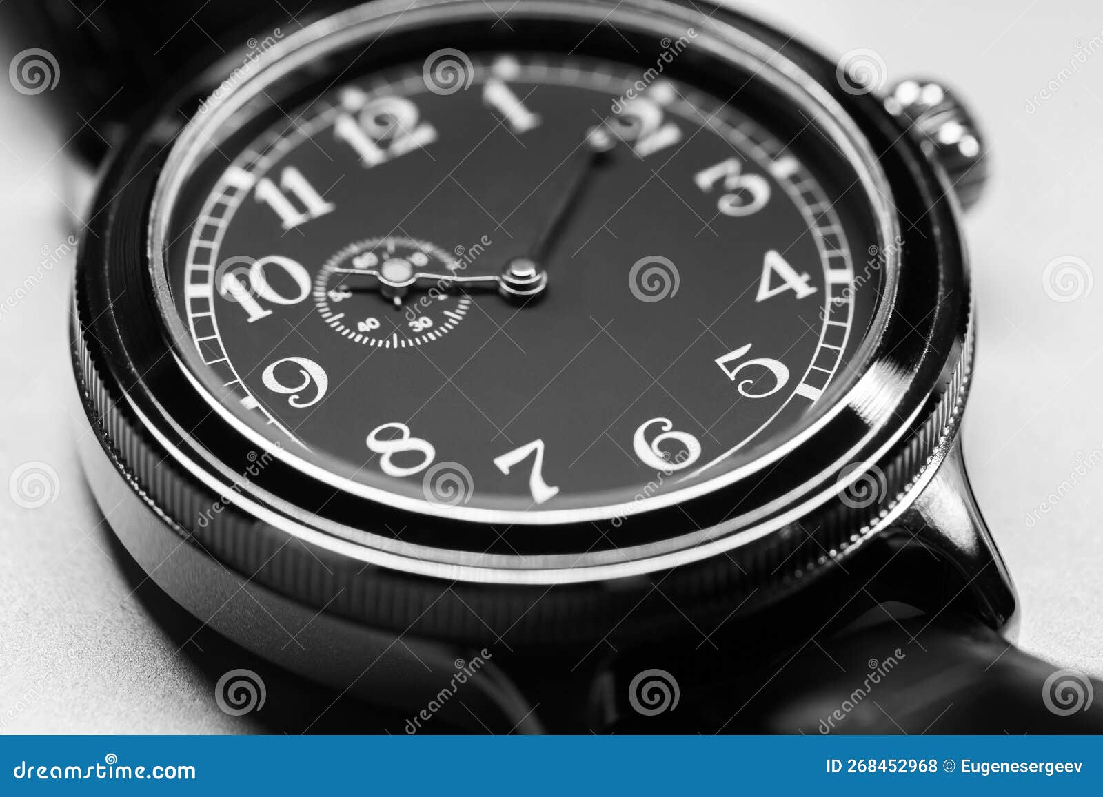 Automatic Classic Mechanical Wrist Watch with Black Clock Face Stock ...