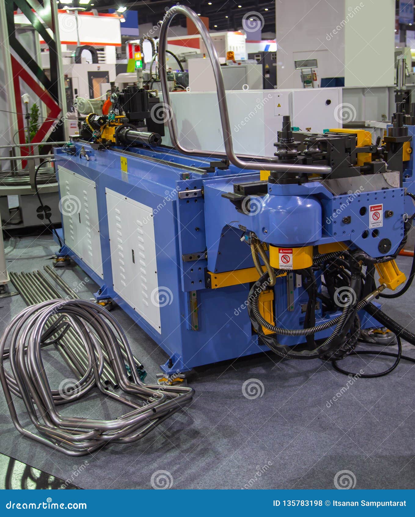 CNC 3D Pipe Bending Machine Stock Photo - Image of plant, process ...