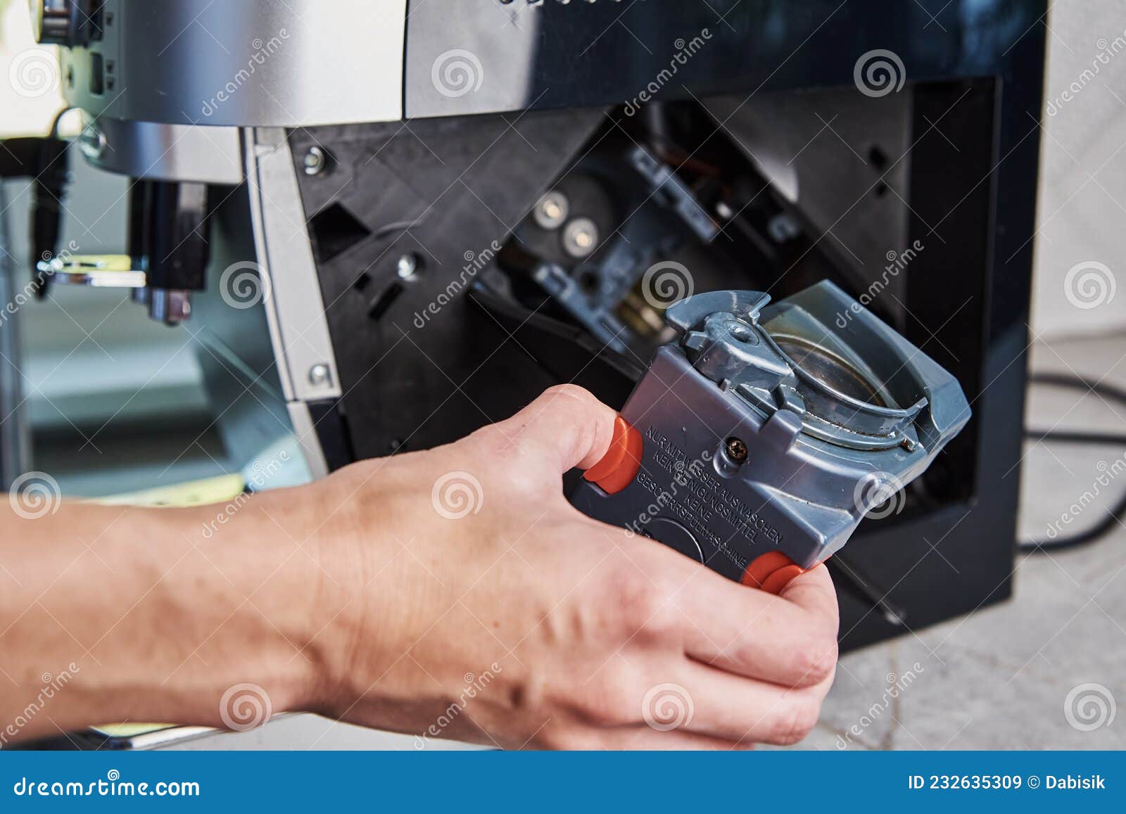 Automatic Coffee Machine Maintenance Stock Image - Image of detail ...