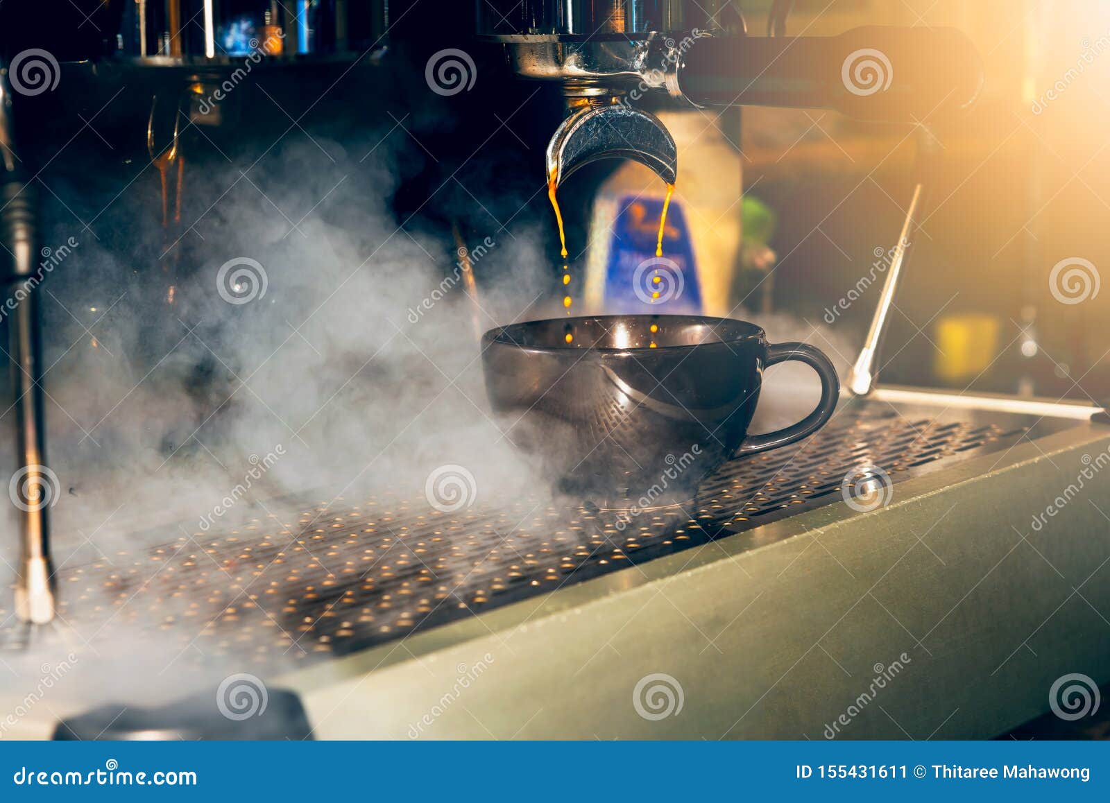 Automatic coffee machines stock image. Image of aroma - 155431611