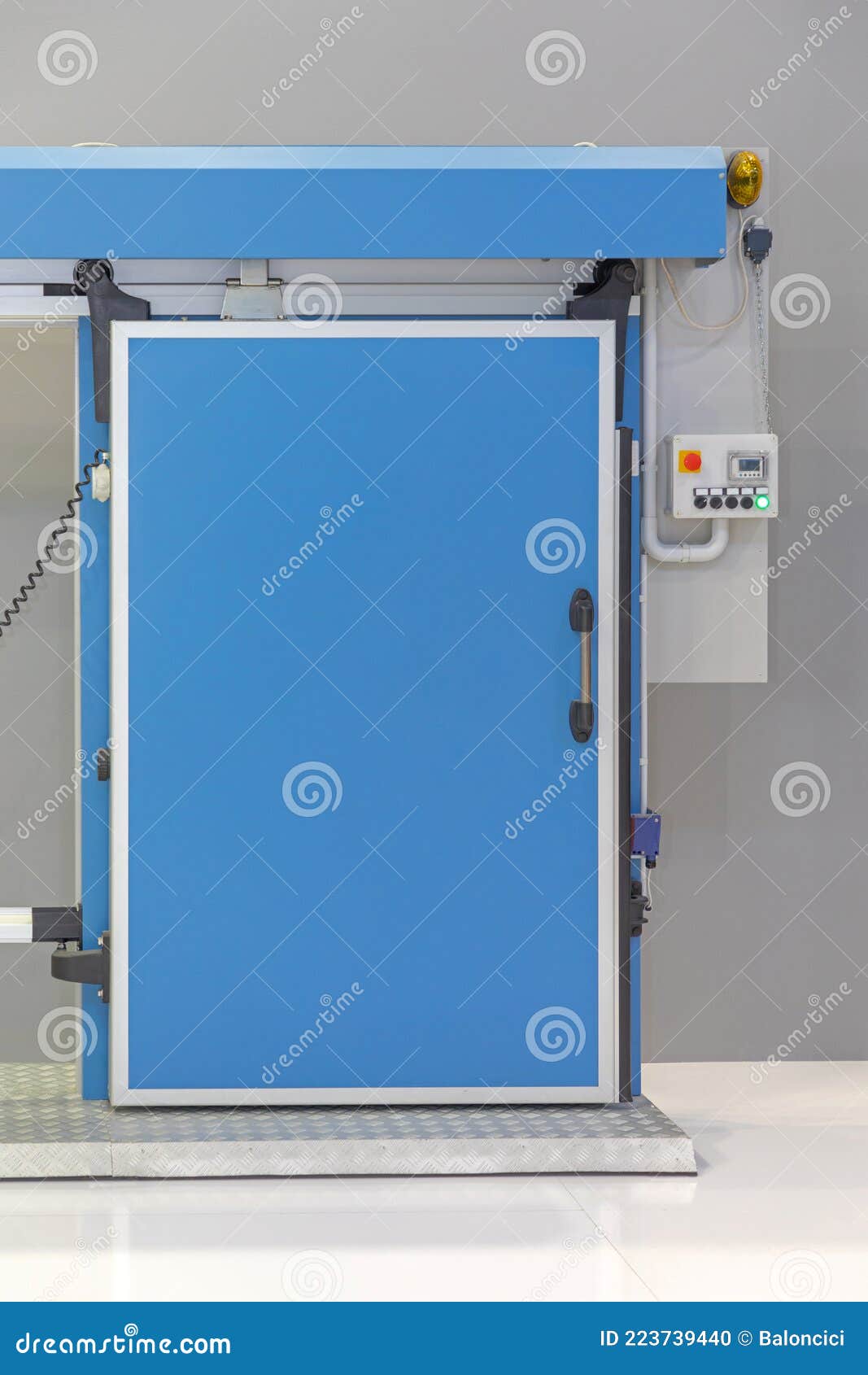 Automatic Cold Storage Door Stock Photo - Image of closed, industrial ...