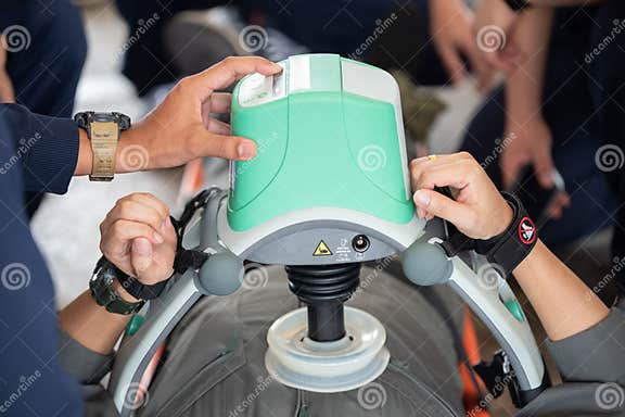 Automatic Compression Mechine CPR Stock Image - Image of chest ...