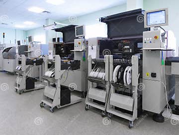 Automatic Computer Production Line Stock Photo - Image of control ...