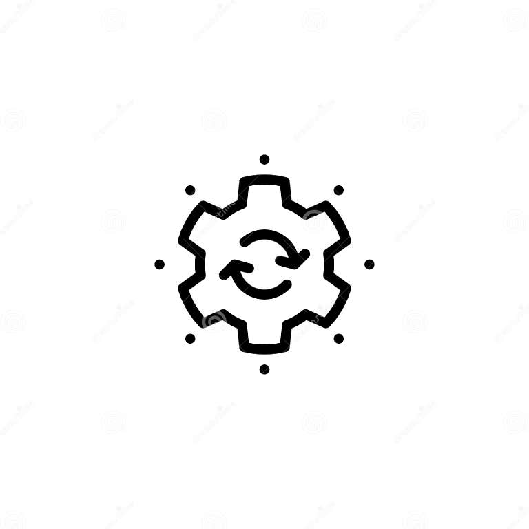 Automatic Configuration Automation Outline Icon, Logo, and Illustration ...
