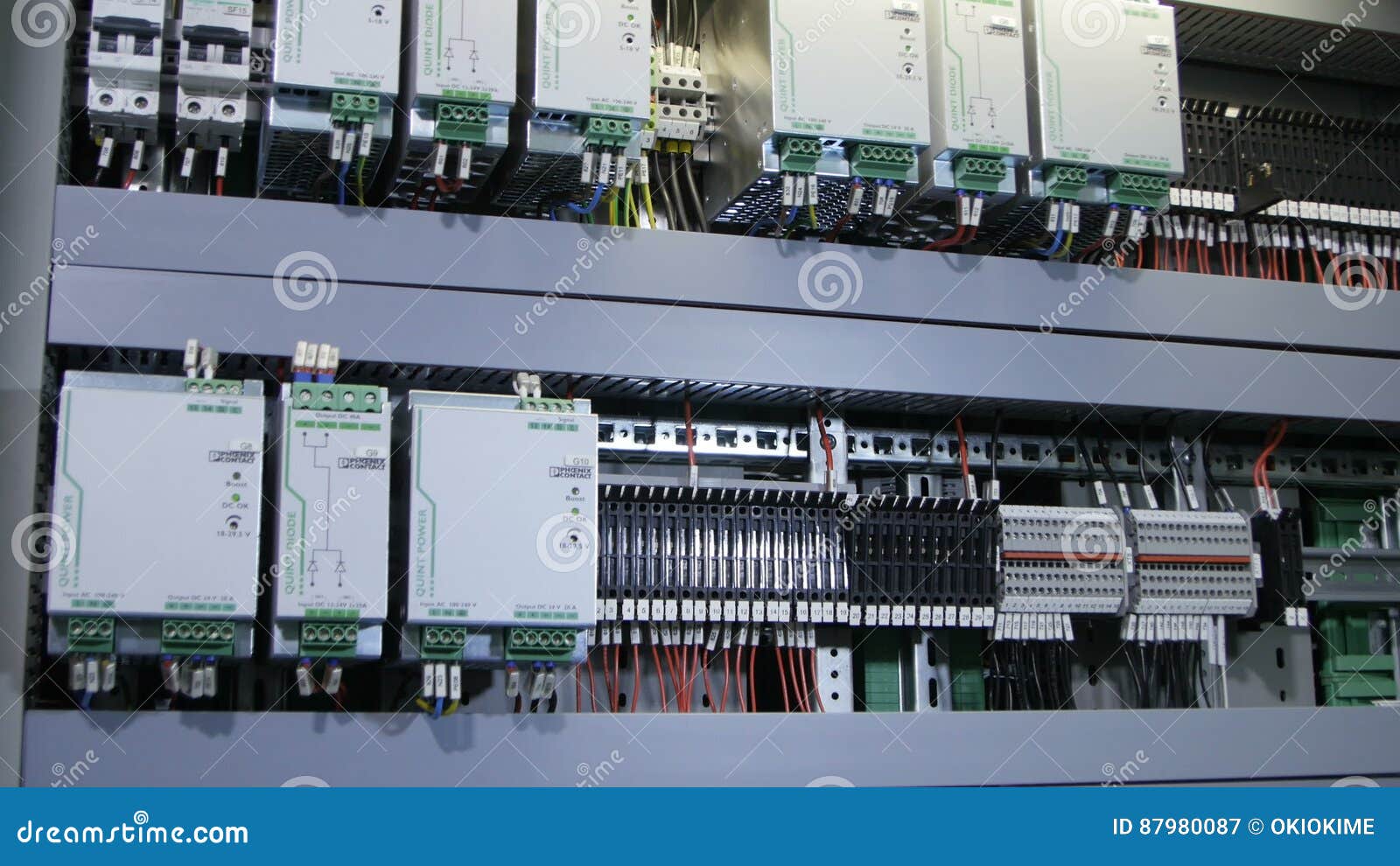 Automatic Control Panel Cabinet with Buttons Wires Blocks Stock Video ...