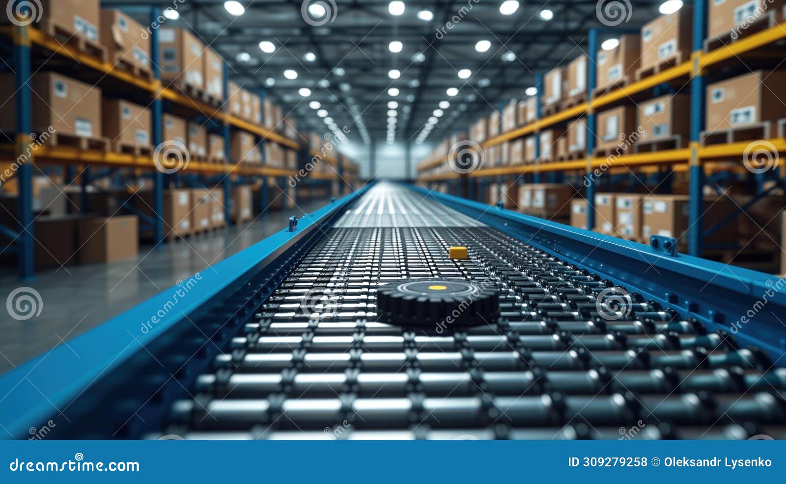Automatic Conveyor Belt Logistics Stock Illustration - Illustration of ...