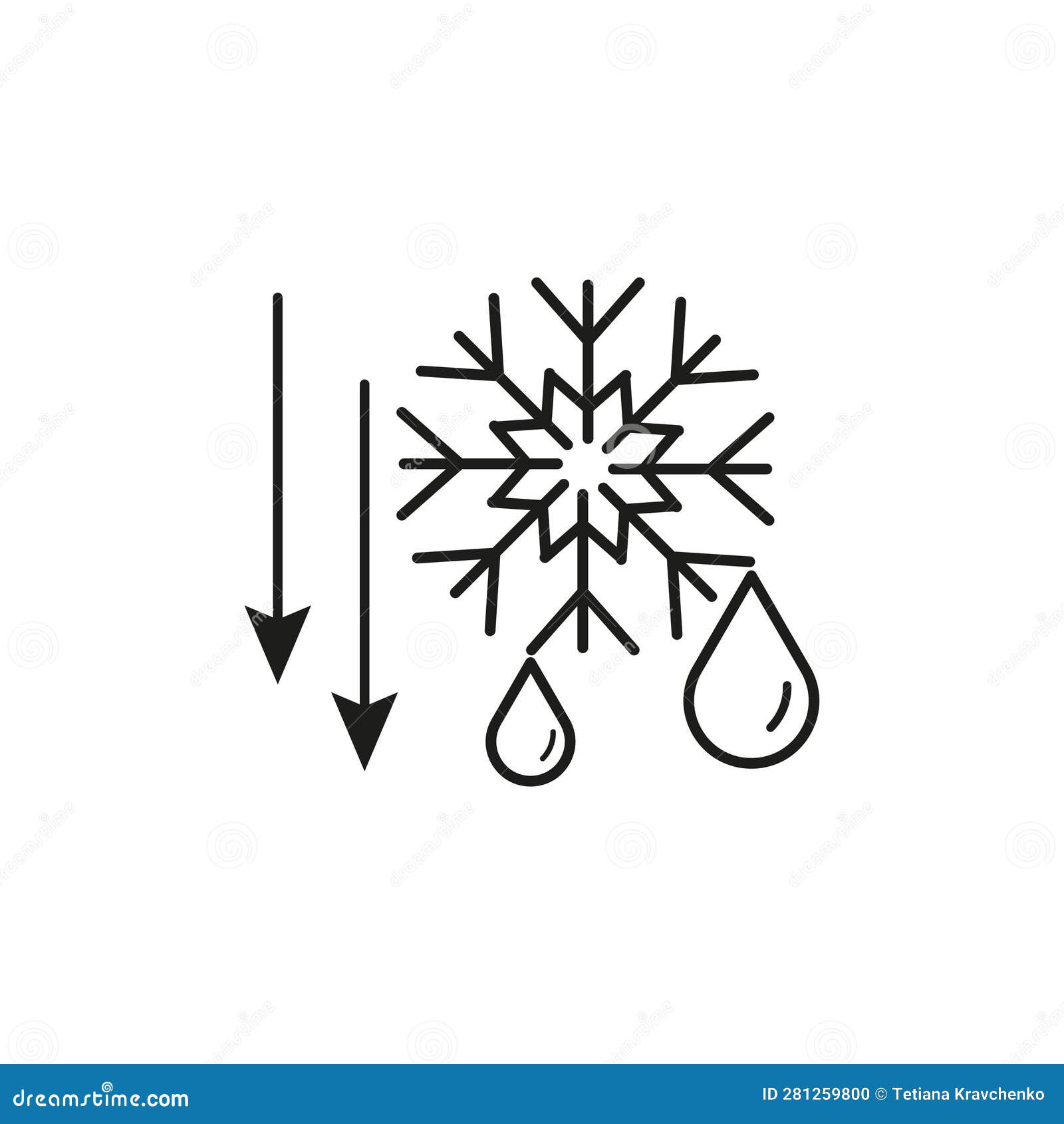 Automatic Defrost Icon, Defrosting Logo, Thin Line Web Symbol. Vector ...