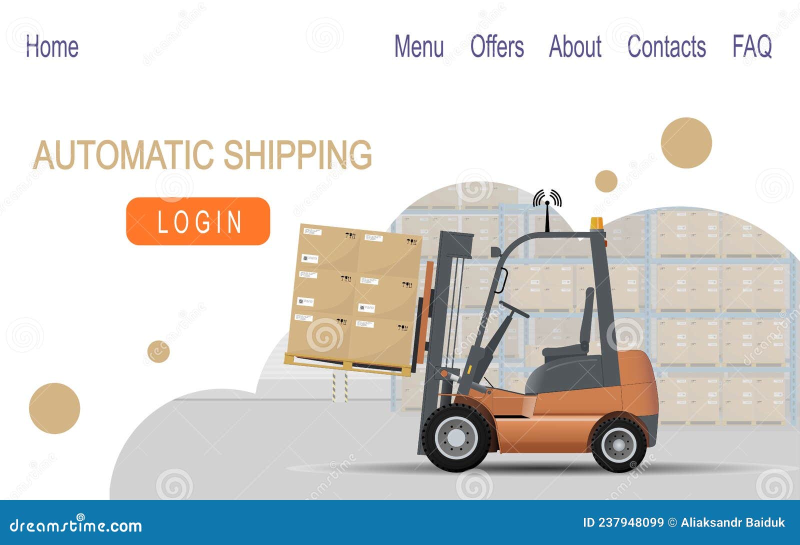 Automatic Delivery, Sorting and Shipping of Goods. Robotic ...