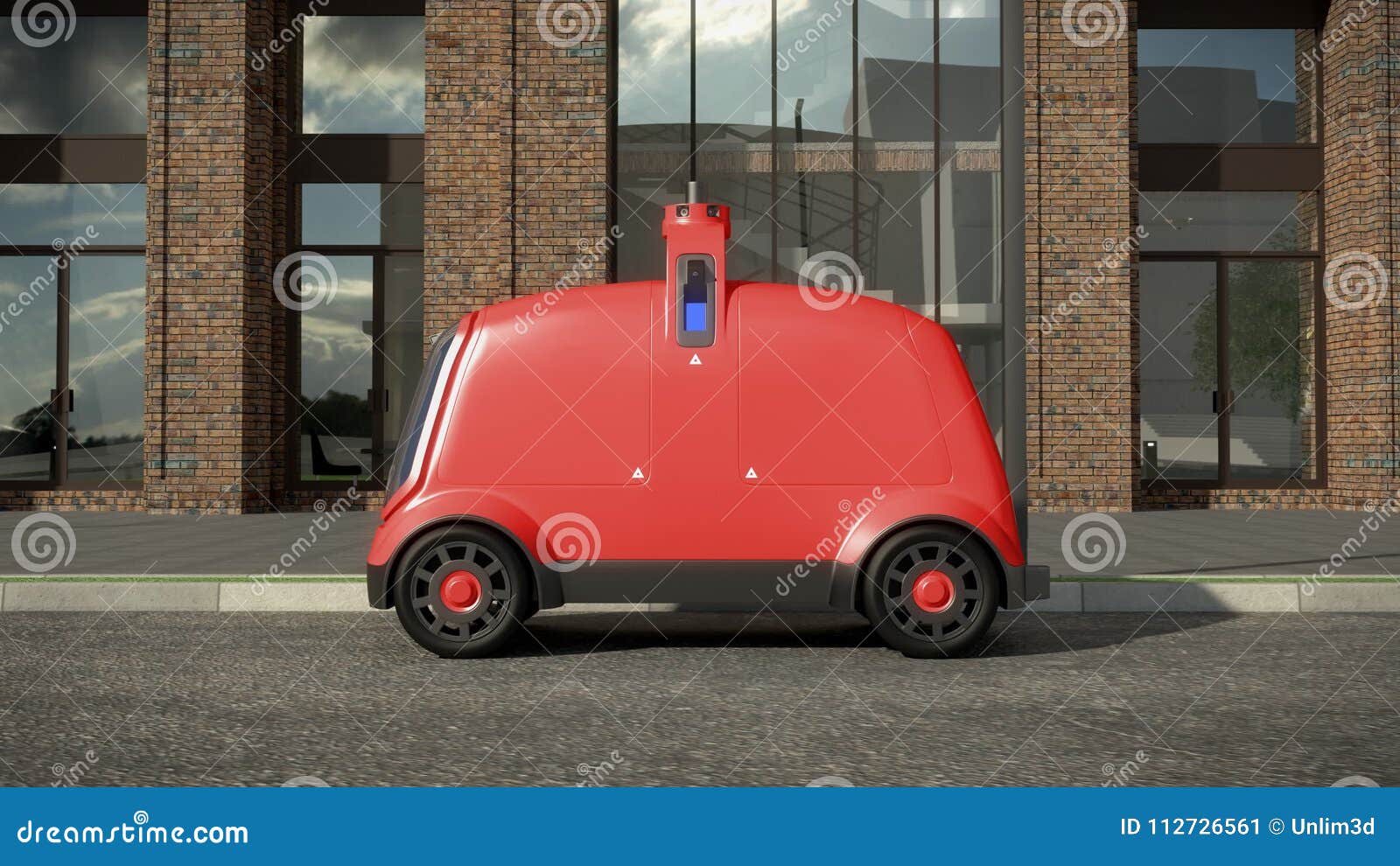 Automatic Delivery System Concept. 3D Renderin Stock Illustration ...