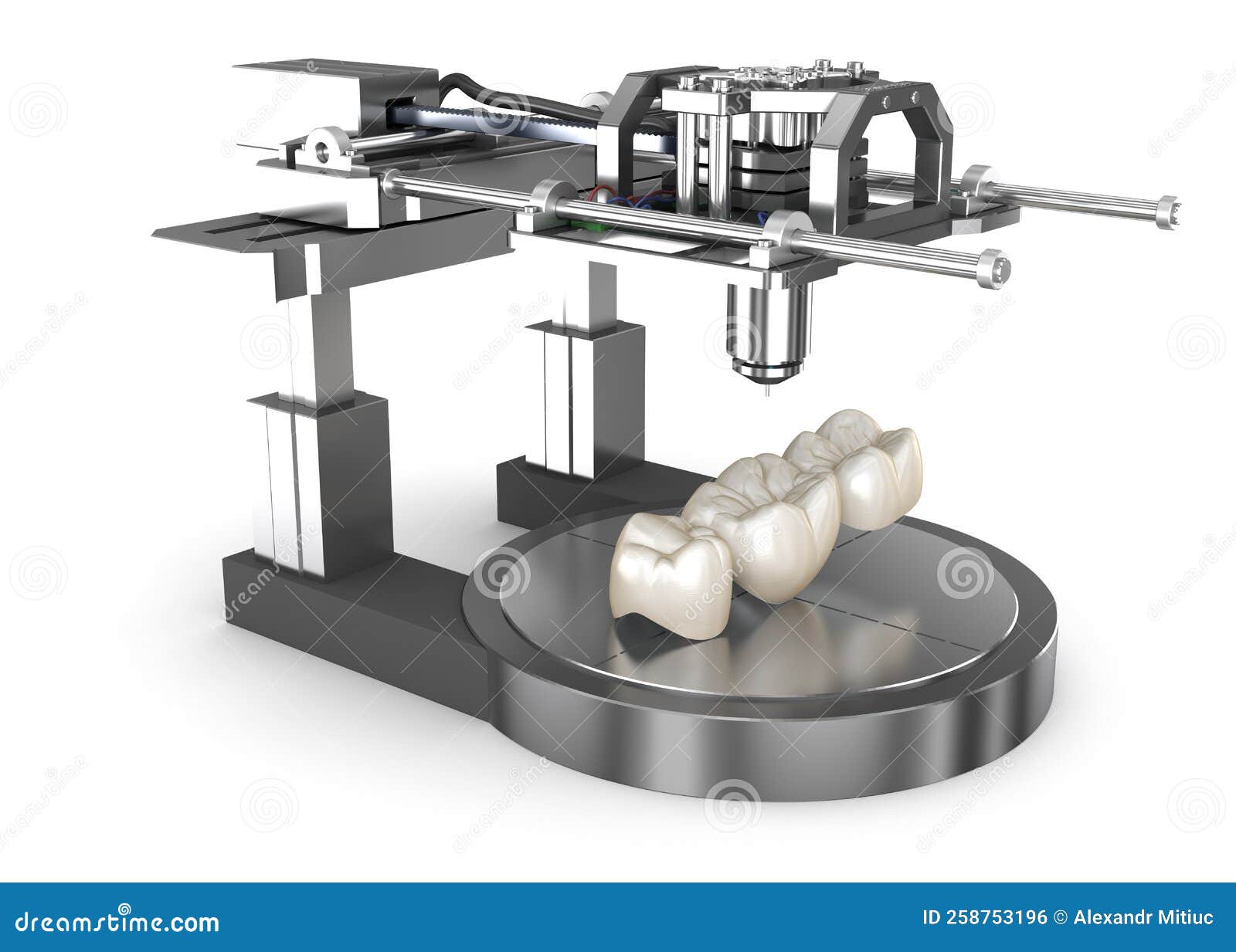 Automatic Dental 3D Printer Performs Product Creation. Digital ...