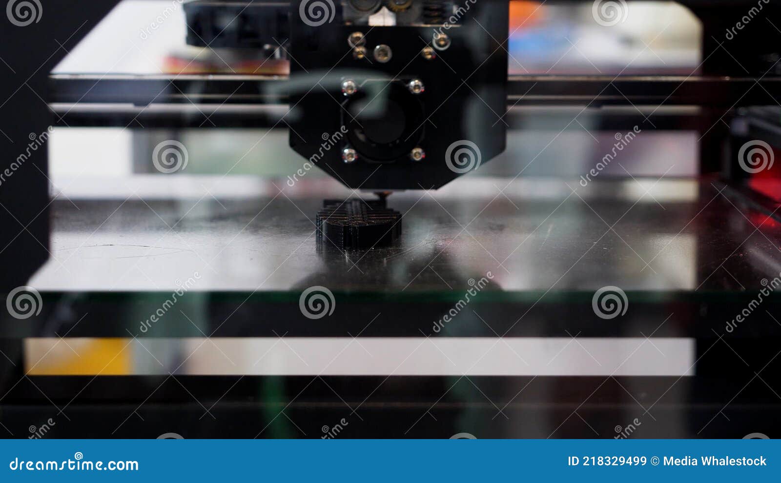 Automatic Device 3D Printer Prints the Form of Molten Plastic. HDR ...