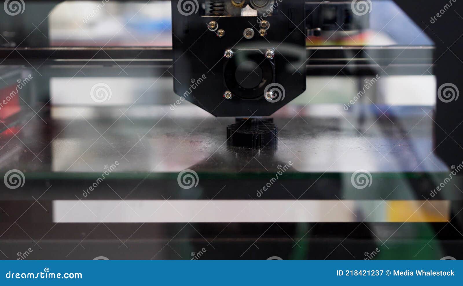 Automatic Device 3D Printer Prints the Form of Molten Plastic. HDR ...