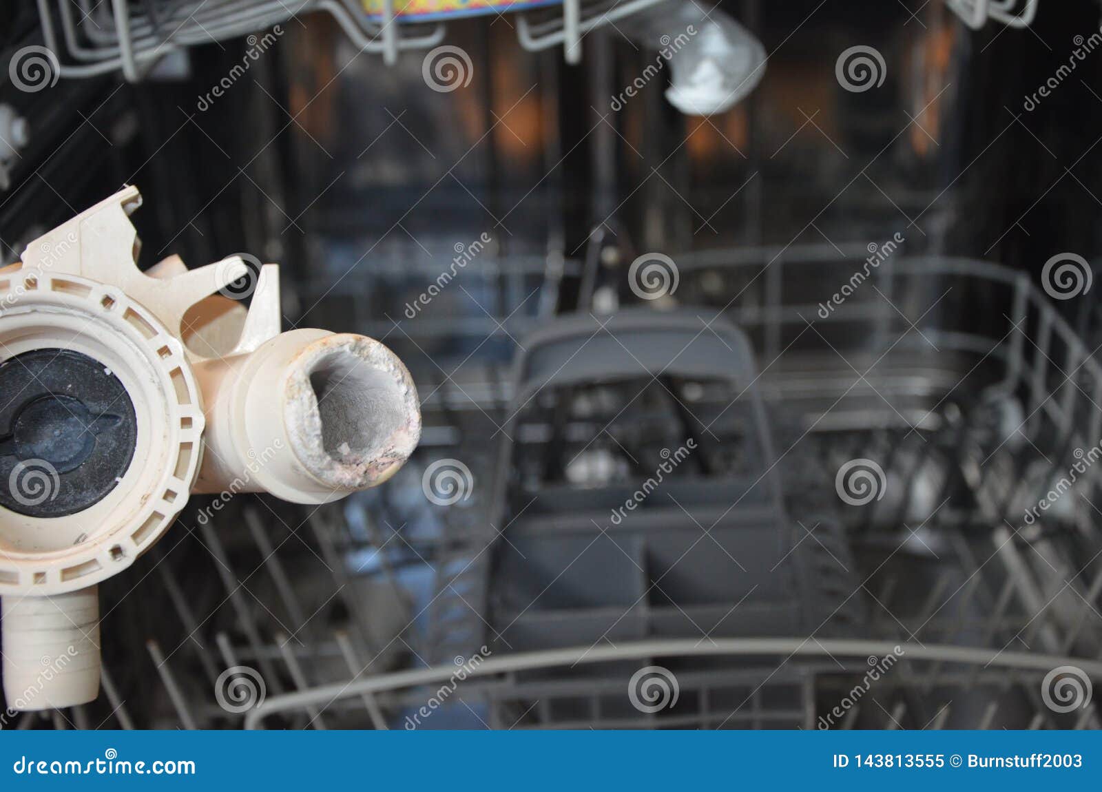 Automatic Dish Washer Limescale Problems Stock Image - Image of ...