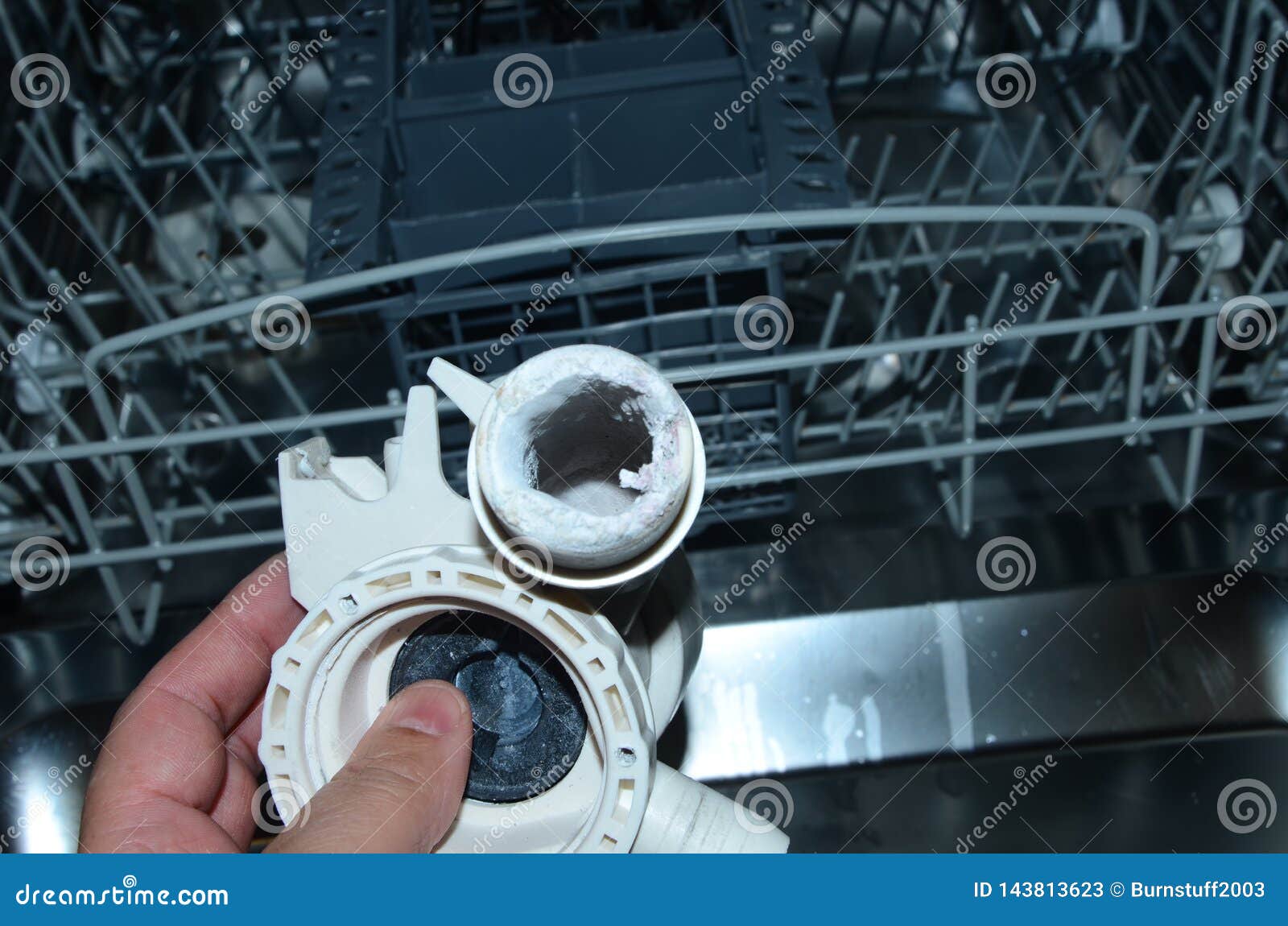 Automatic Dish Washer Limescale Problems Stock Image - Image of ...