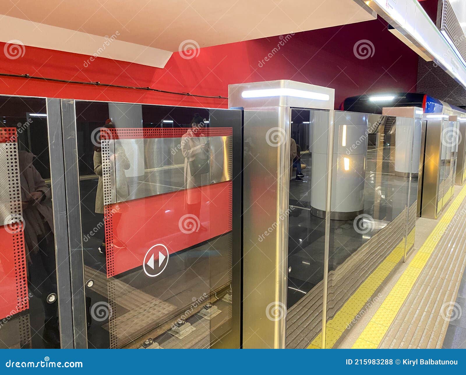 Automatic Door Platform System at a New Modern Metro Station. Metro ...