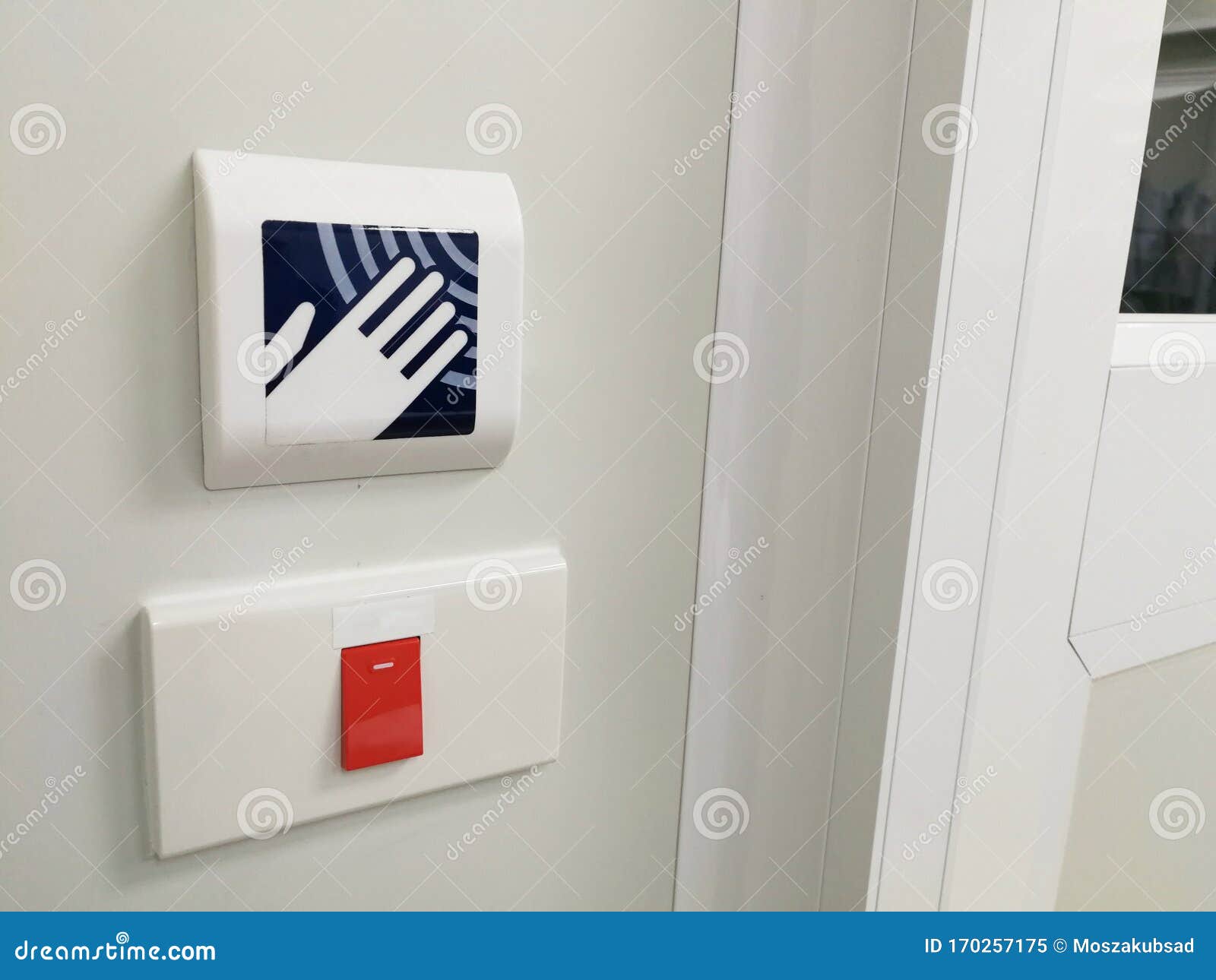 Automatic Door Sensor and Button of Operating Room Stock Image - Image ...
